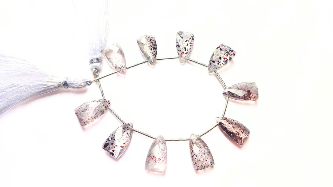 Lepidocrocite Faceted Pyramid Shape Briolette Beads/elongated Pyramid ...