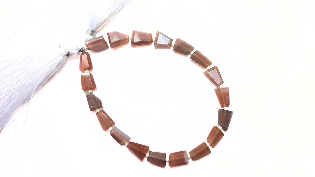 Chocolate Moonstone Step Cut Nuggets Tumble Beads / 8" / 16" Strand ...
