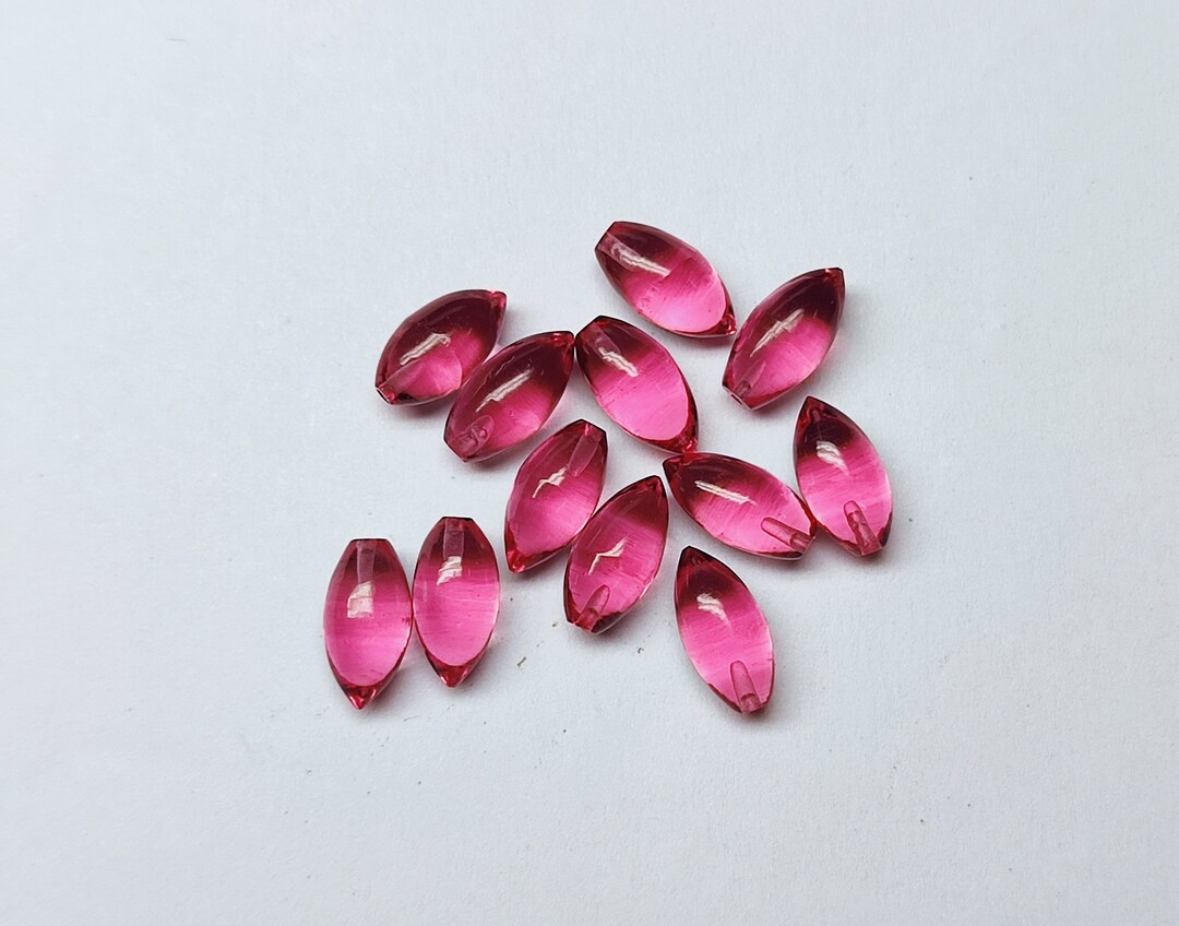 Red Hydro Smooth Polished Loi Shape Earring Briolette Beads, 8x12mm, 10 ...