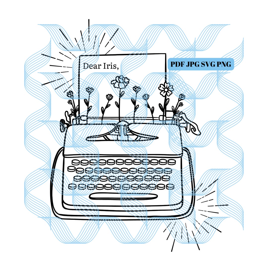 Divine Rivals - Inspired, Dear Iris, Typewriter, Svg, Png, Jpeg, Pdf ...