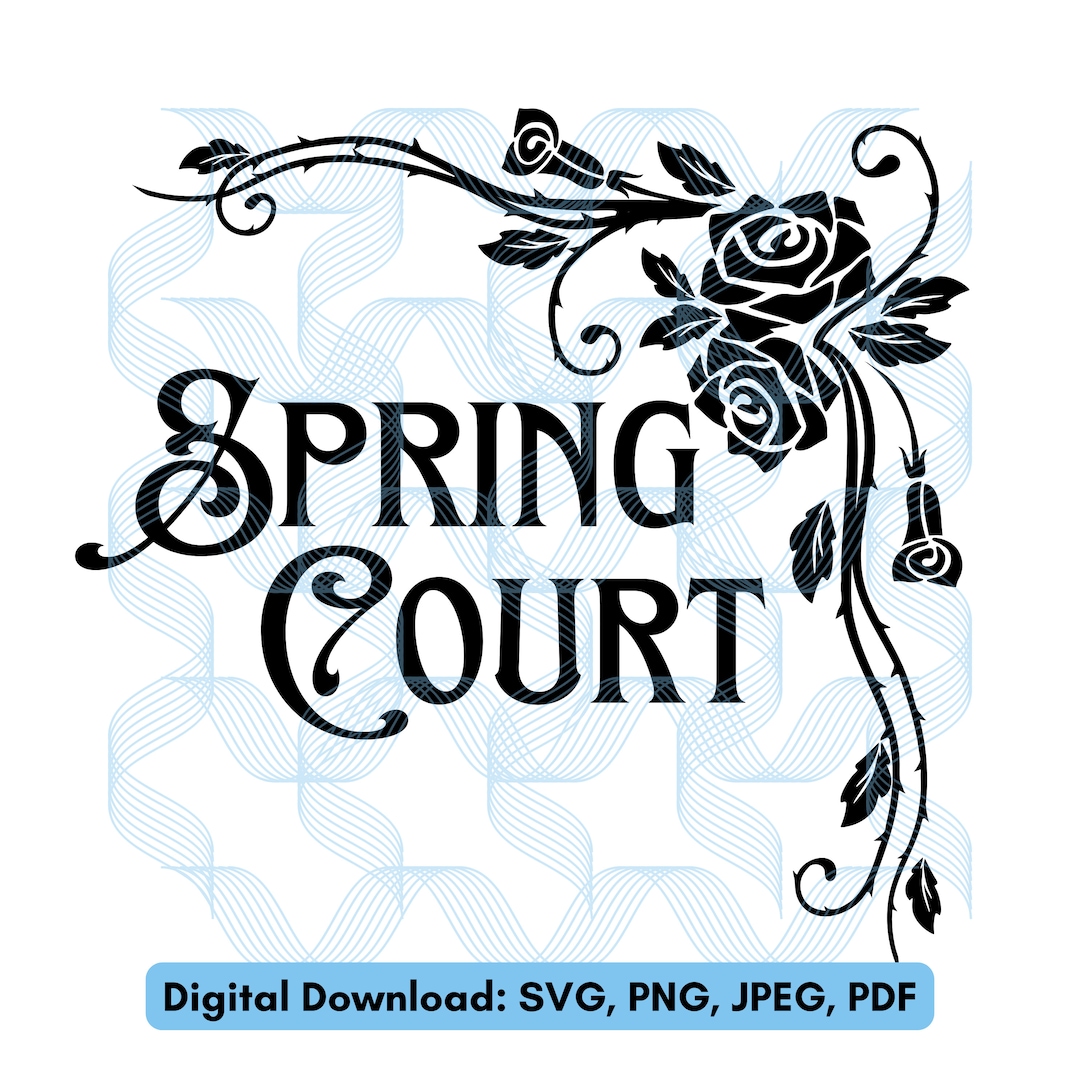 Spring Court, Svg, Png, Jpeg, Pdf, Instant Download, Digital Print ...