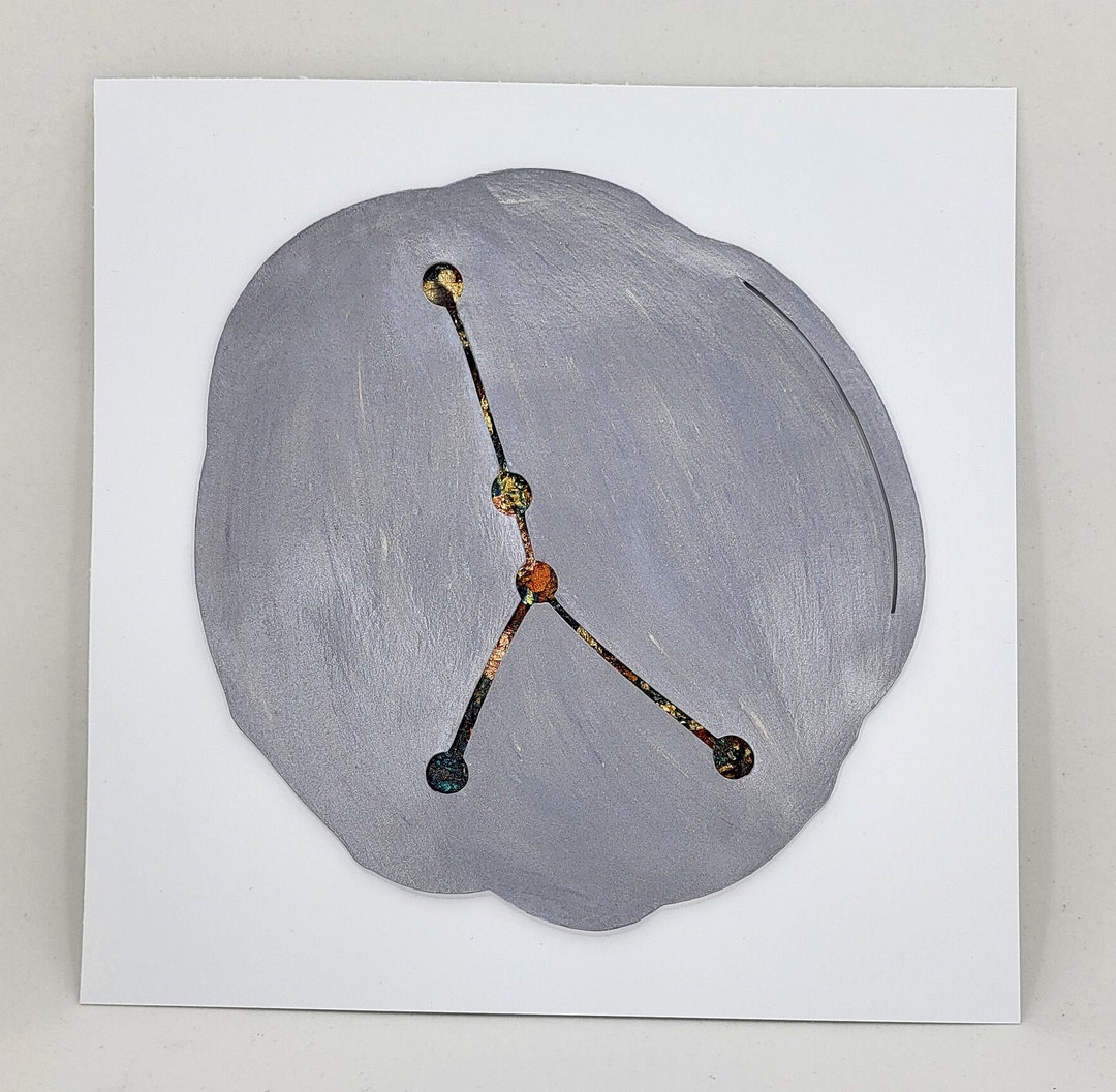 Silver Cancer Wall Art, 8x8, Painting, Zodiac, Constellations, Sign ...