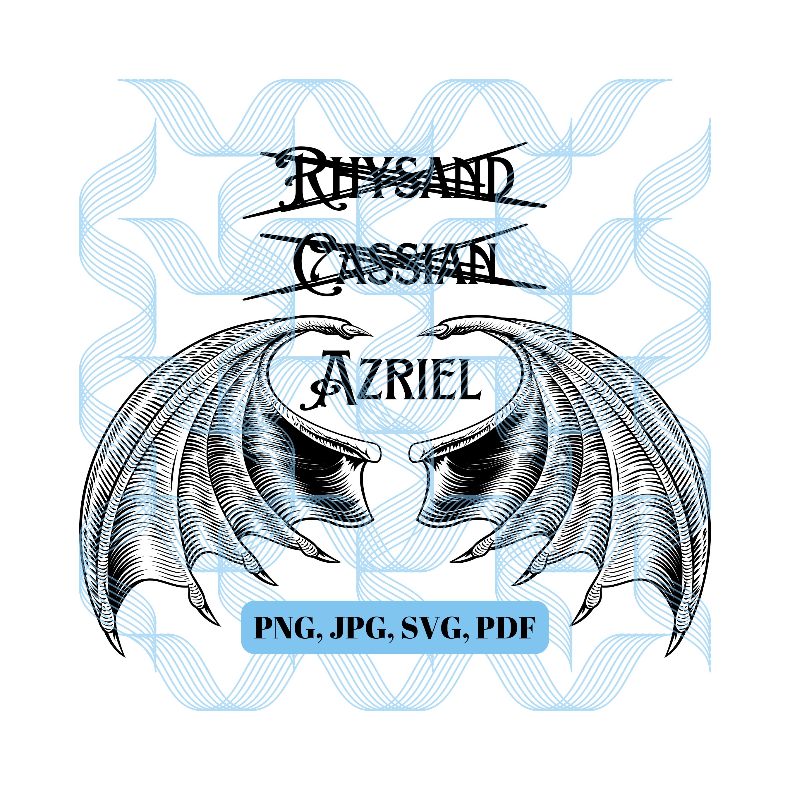 Azriel, Cassian, Rhysand, Svg, Png, Jpeg, Pdf, Instant Download, ACOTAR ...