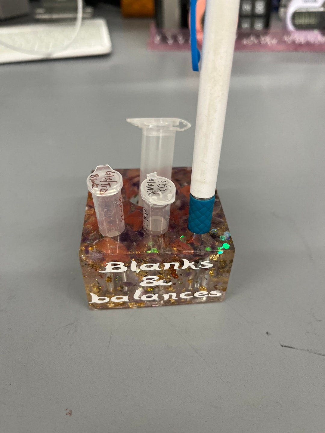 Blanks and Balances Tube Rack and Pen Holder Resin Science - Etsy