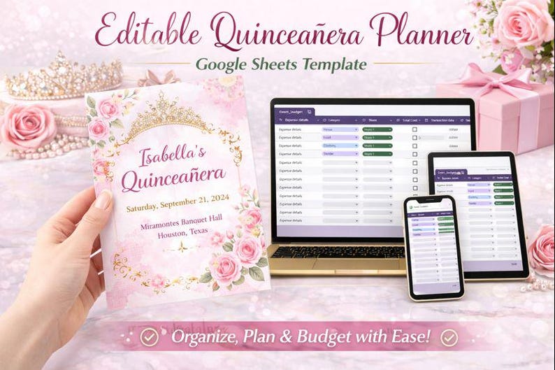 Quinceañera Budget Template - Etsy