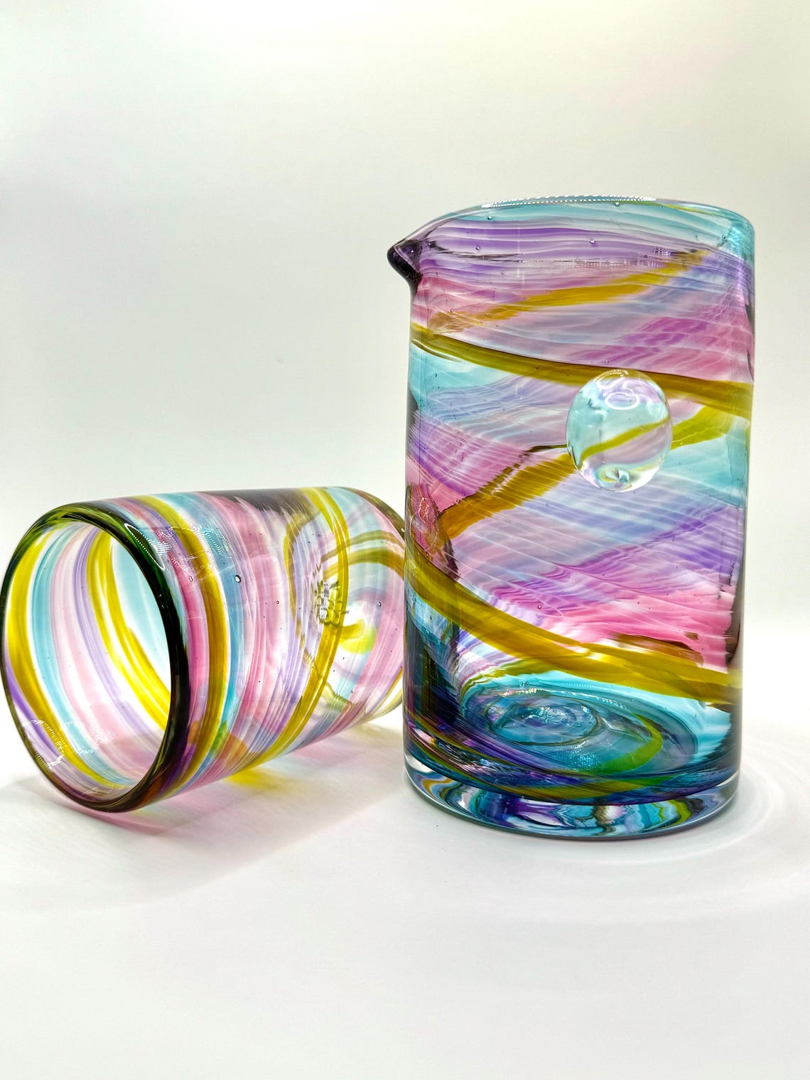 Handmade Rainbow Mixing Glass - Etsy