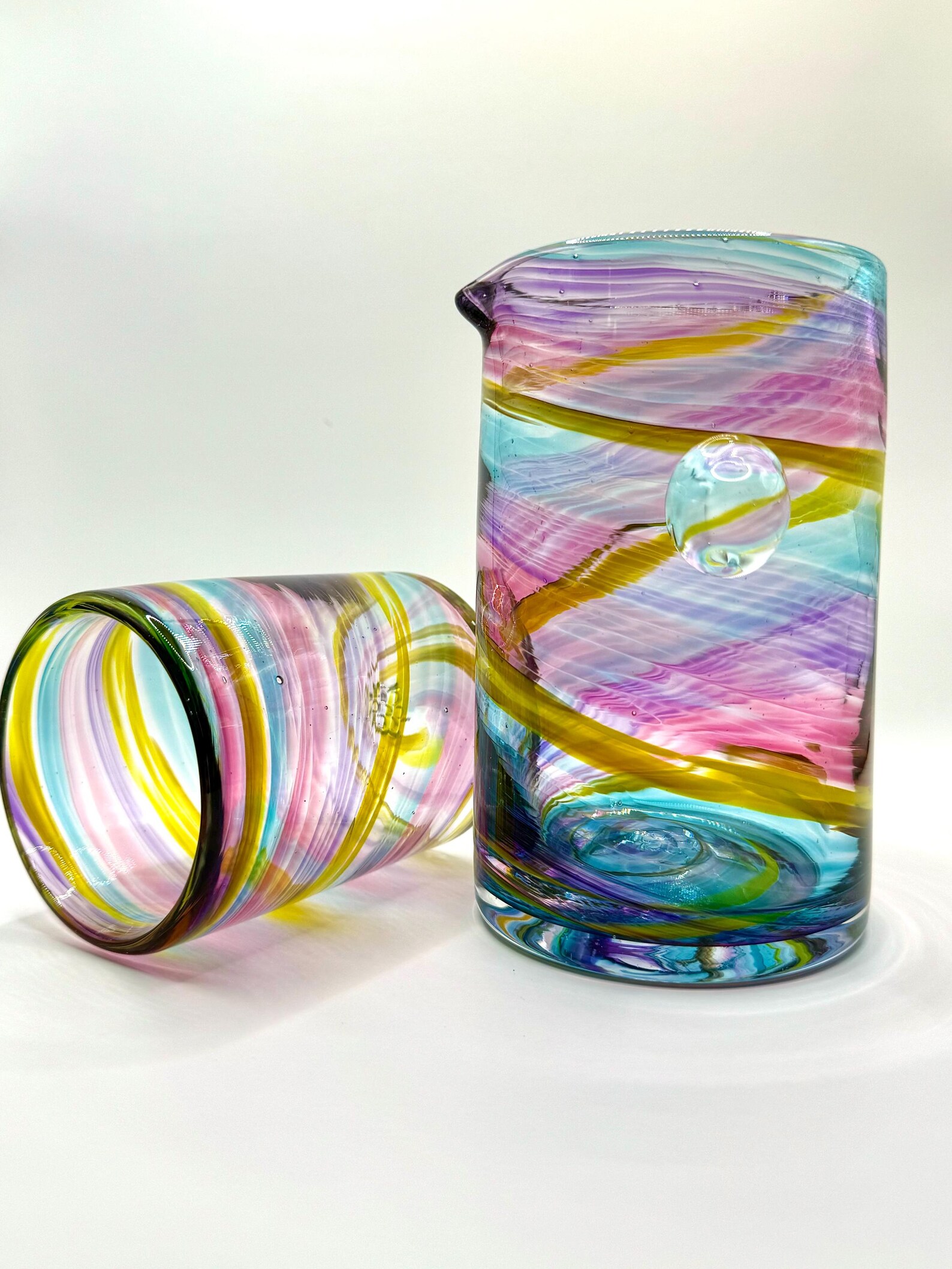Handmade Rainbow Mixing Glass - Etsy
