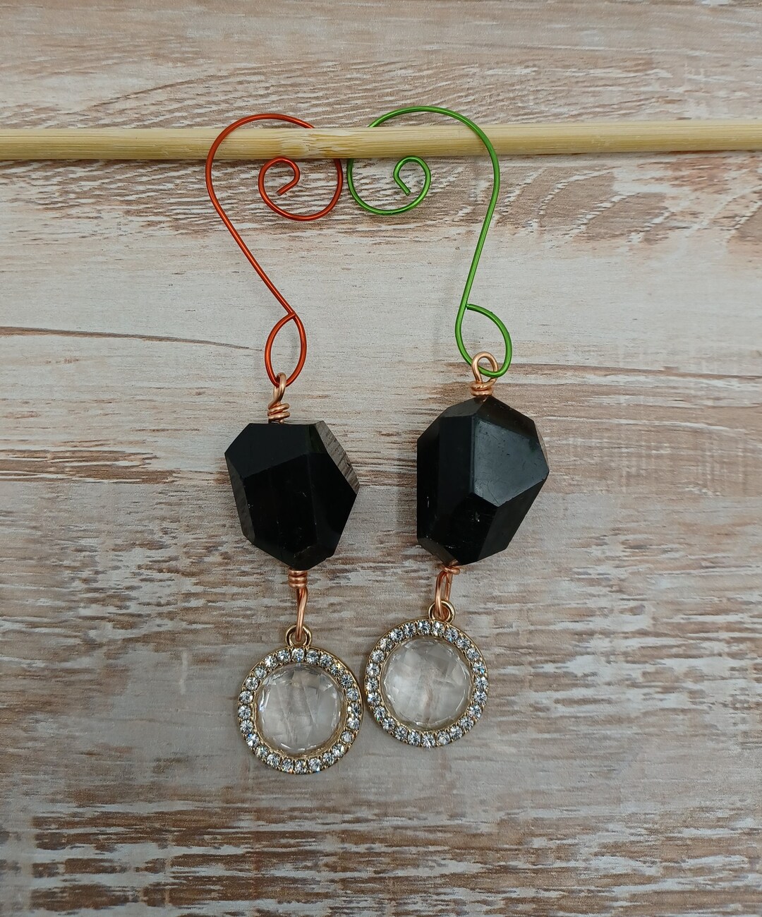 Garnet Gemstone Christmas Tree Ornaments Set of 2 - Etsy