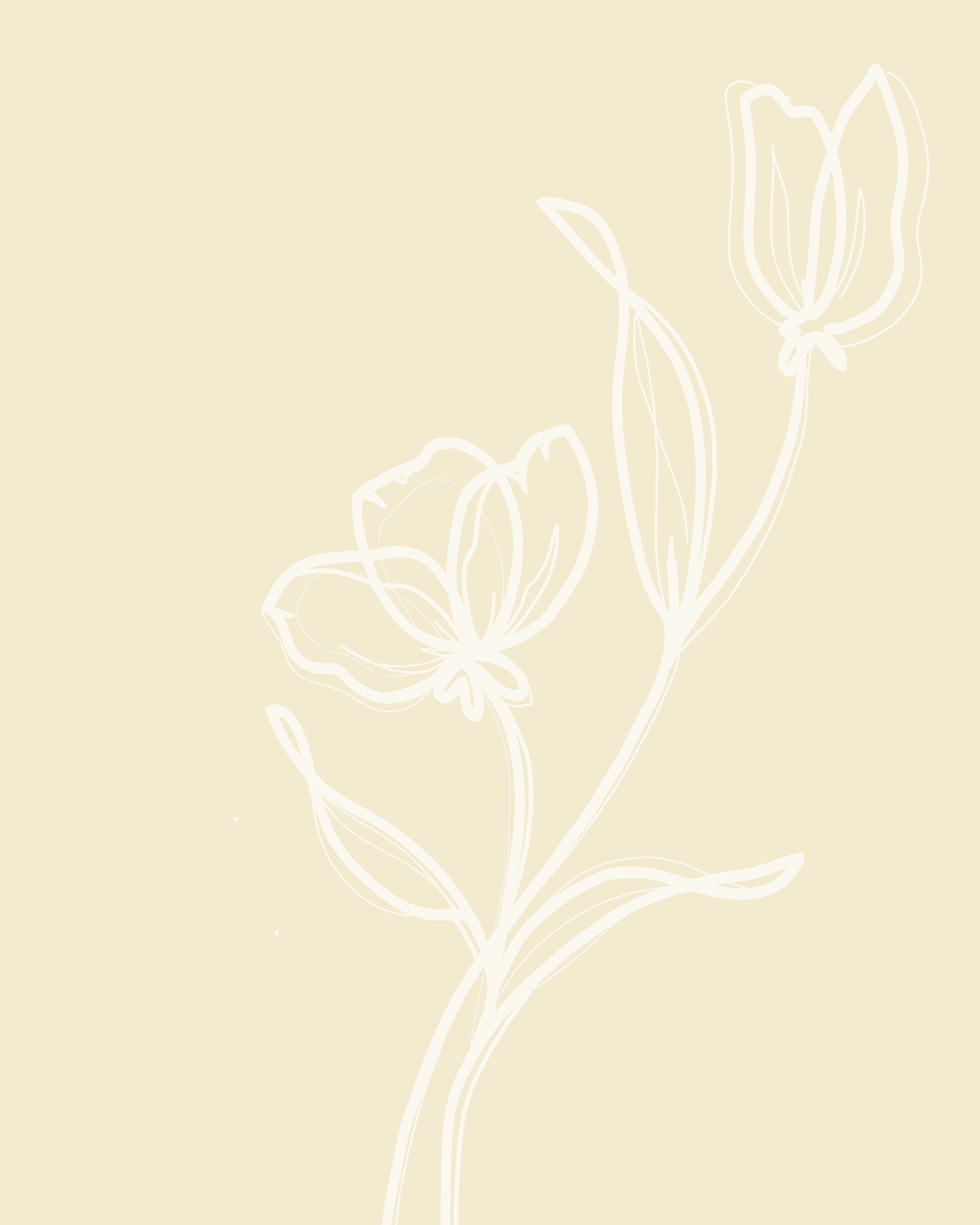 Minimal Boho Simple Line Flower Art Printable Boho Floral Wall Art ...