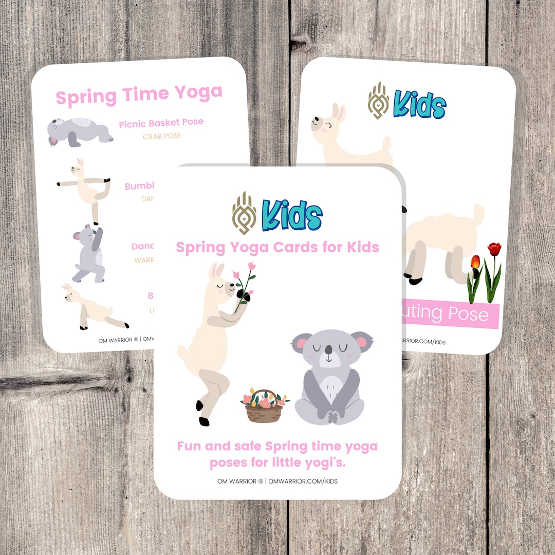 Spring Yoga Cards for Kids | Fun and Safe Spring Themed Yoga Cards for ...