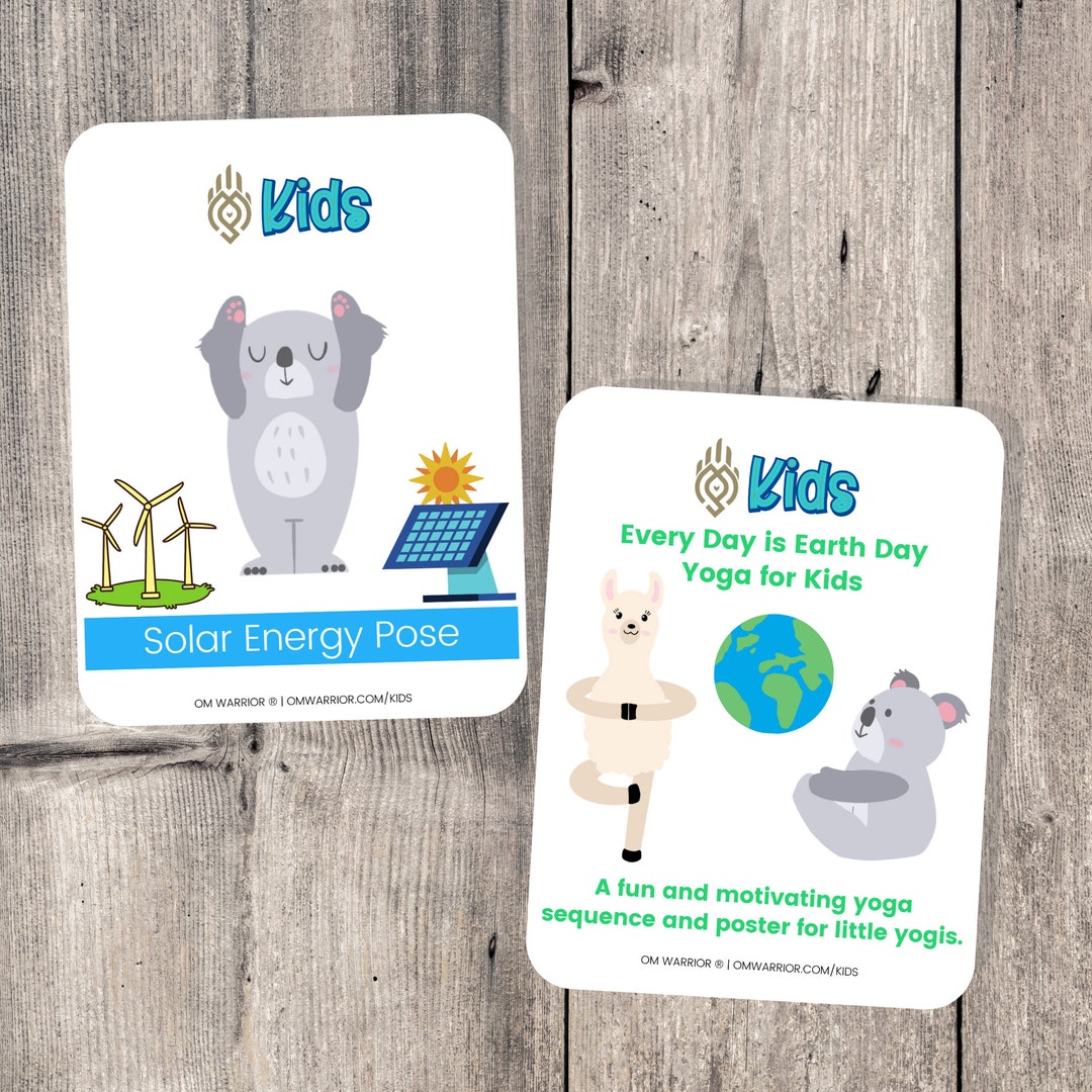 Earth Day is Every Day Yoga Cards for Kids | Fun and Safe Earth Day ...