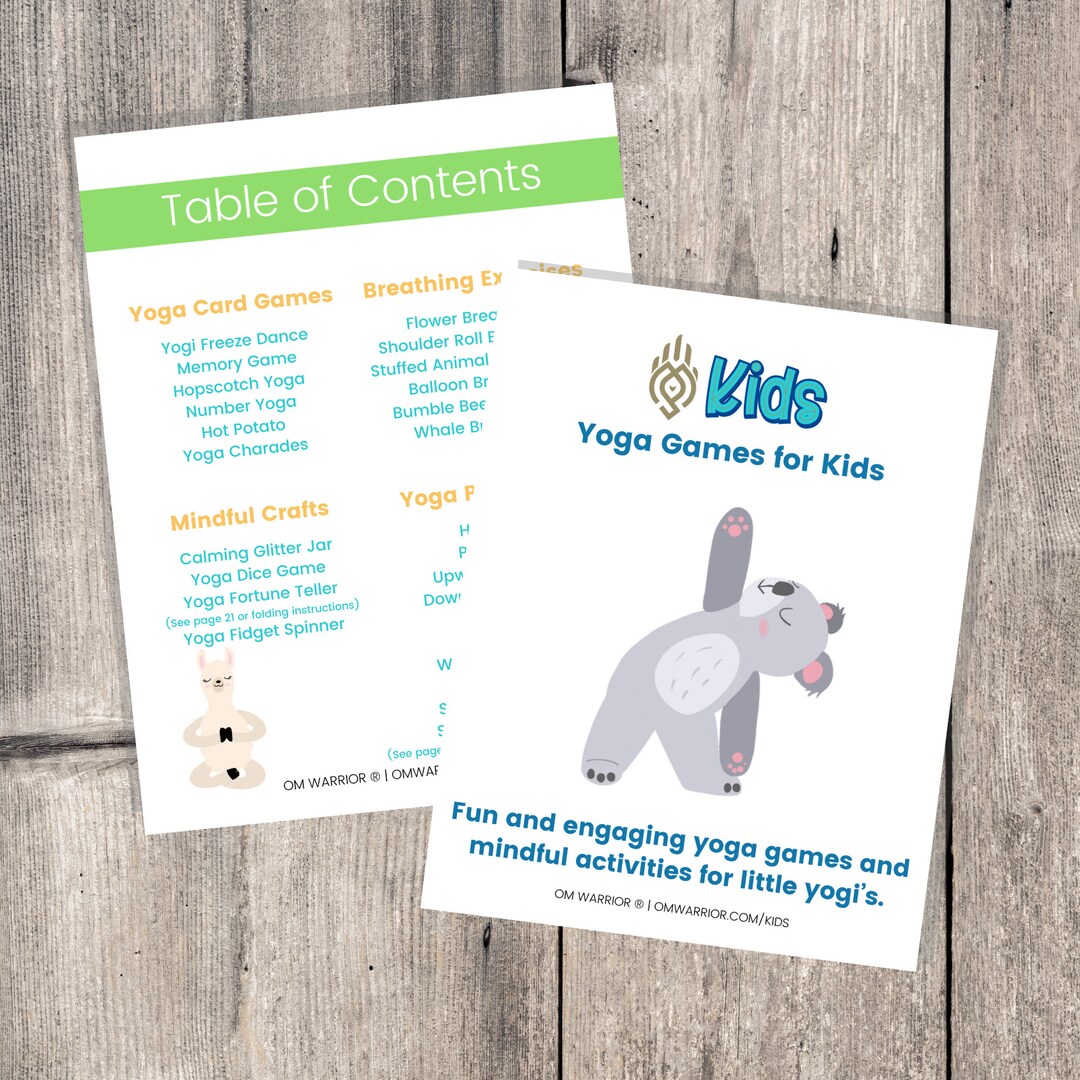 Kids Yoga Games: Mindful Activities & Poses (PDF Download) - Etsy