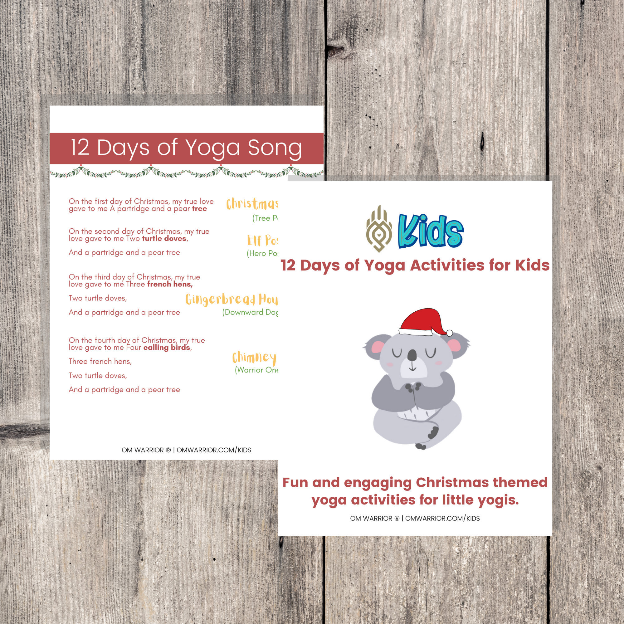 12 Days of Yoga Activities for Kids | Fun and Engaging Christmas Themed ...