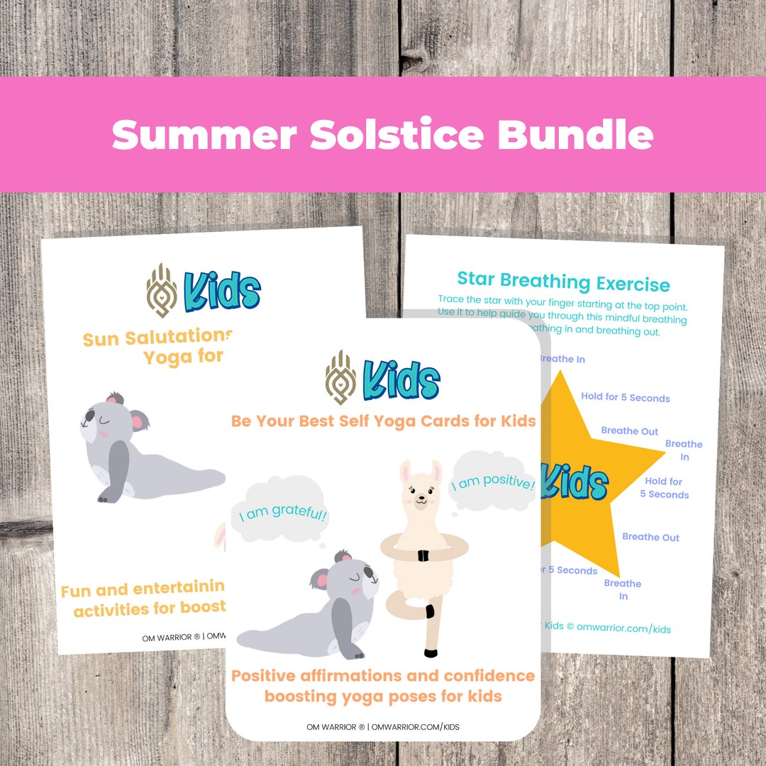 Summer Solstice Yoga Bundle for Kids | Fun and Engaging Yoga Activities ...