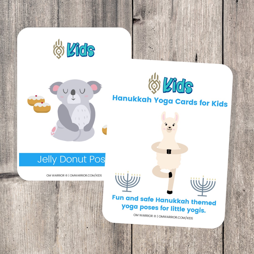 Hanukkah Yoga Cards for Kids: Fun Poses (PDF Download) - Etsy