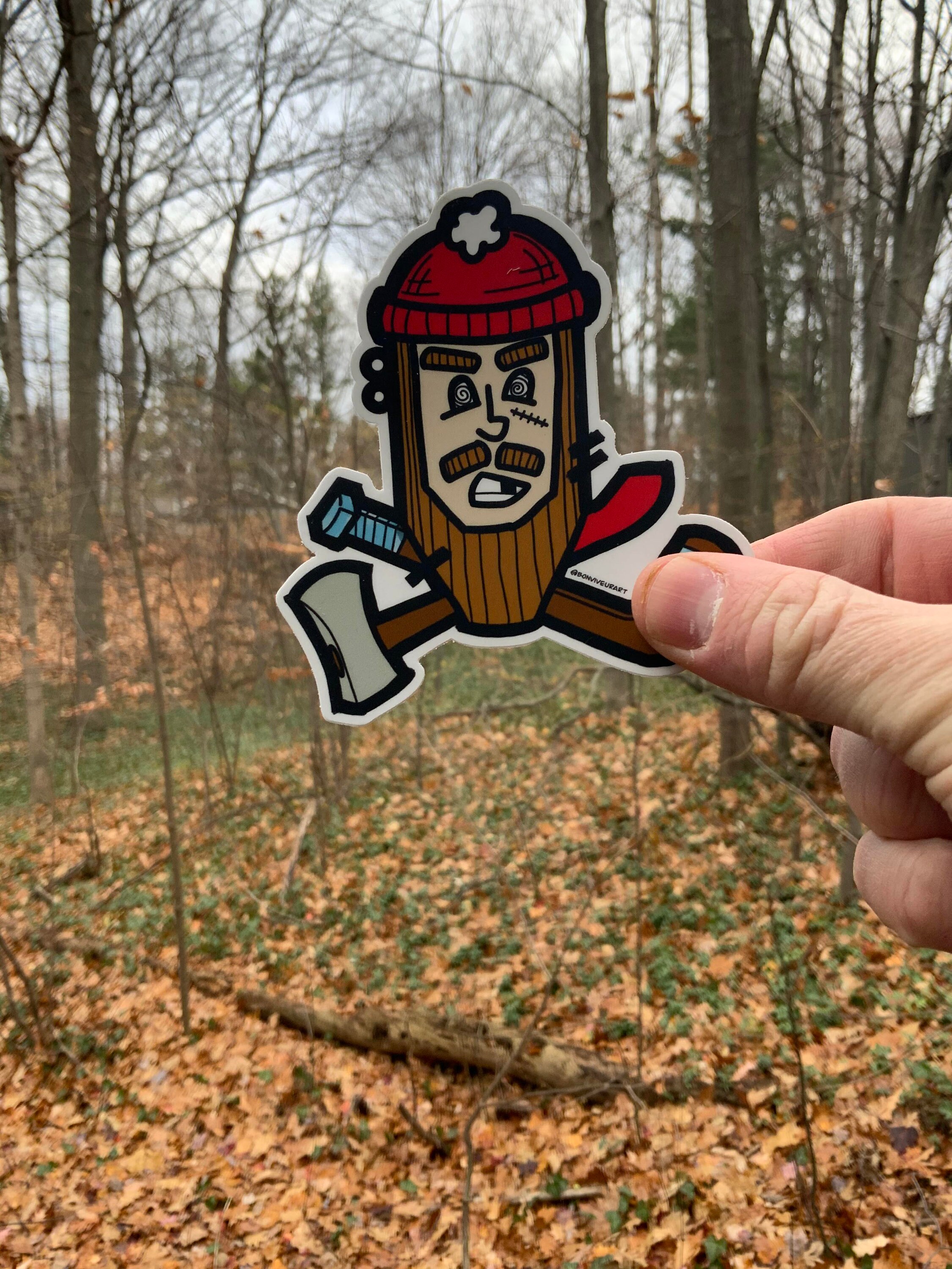 Lumberjack Rob Hockey Sticker - Etsy Norway
