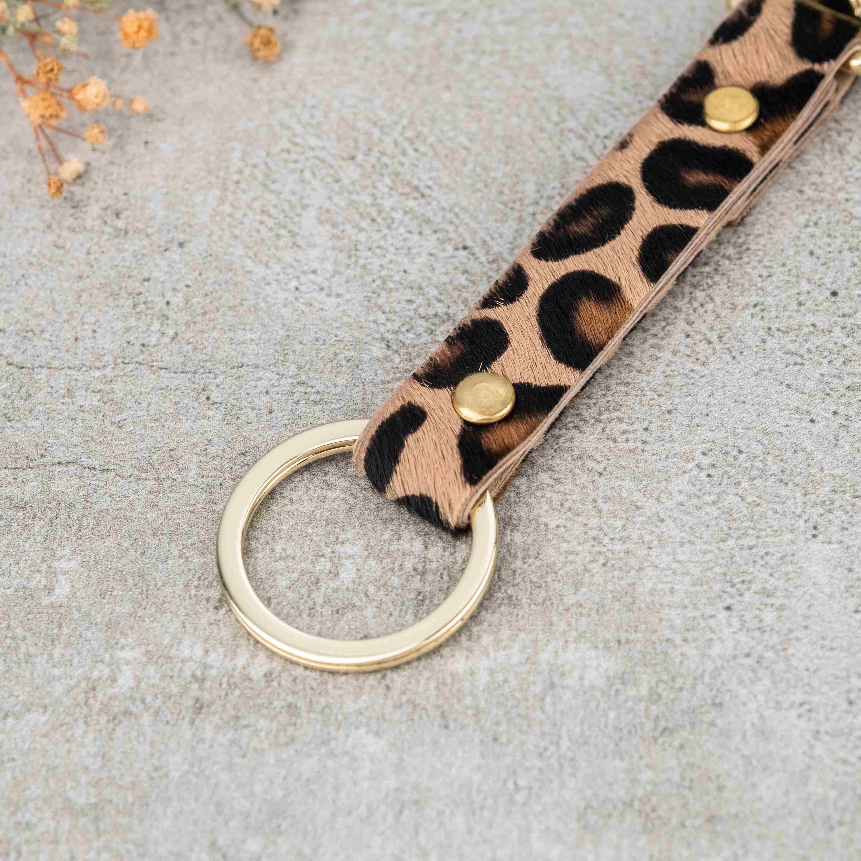 Leopard Design Leather Keychain for women Cheetah Design | Etsy