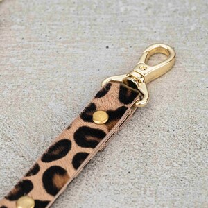 Leopard Design Leather Keychain for Women , Leather Key Ring, Leather ...