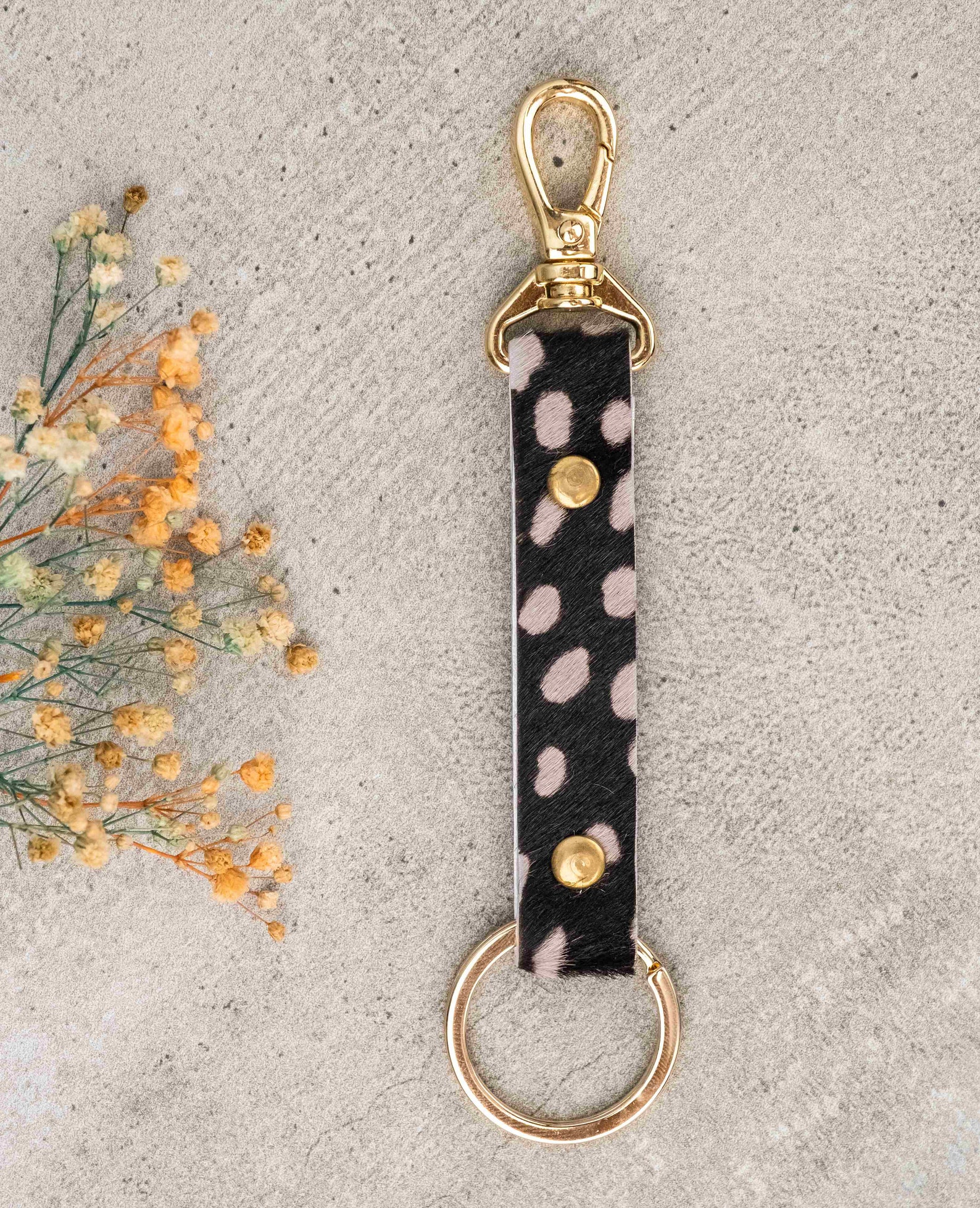 Leopard Design Leather Keychain for Women Leather Key Ring - Etsy