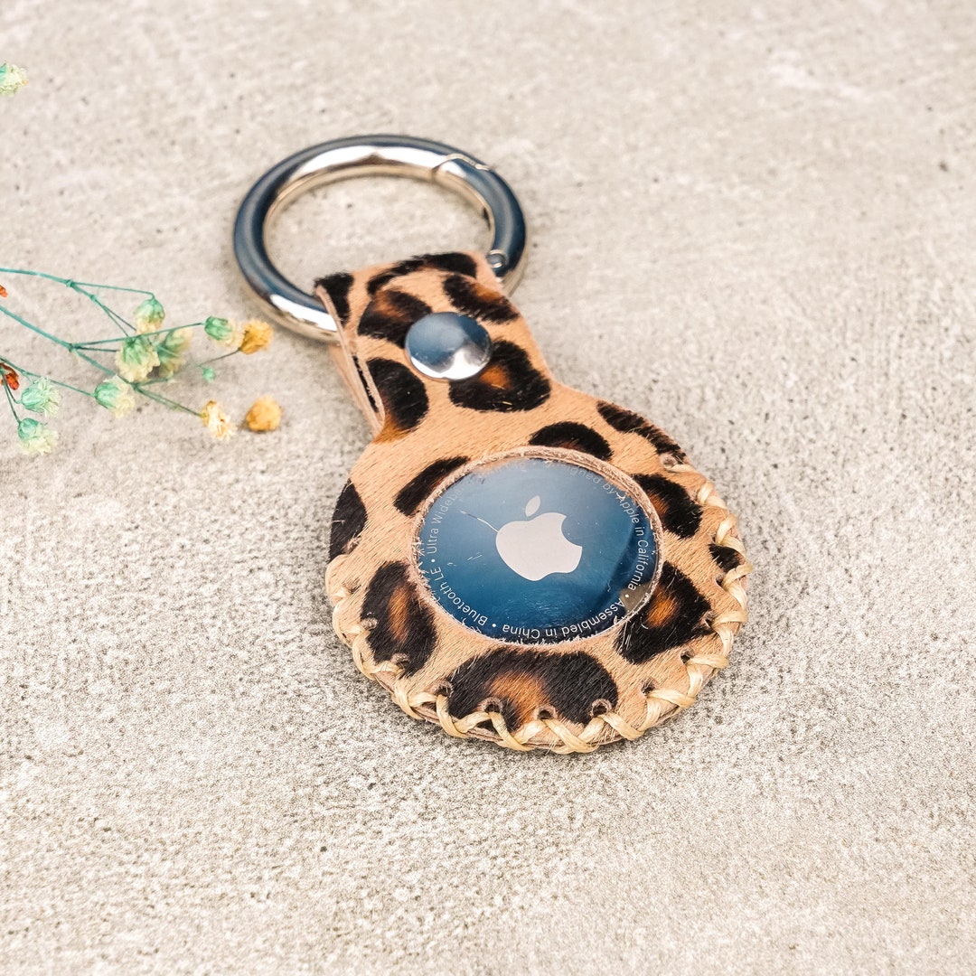 Leather AirTag Keychain, AirTag Holder, Key Loop, Pet Track Case ...