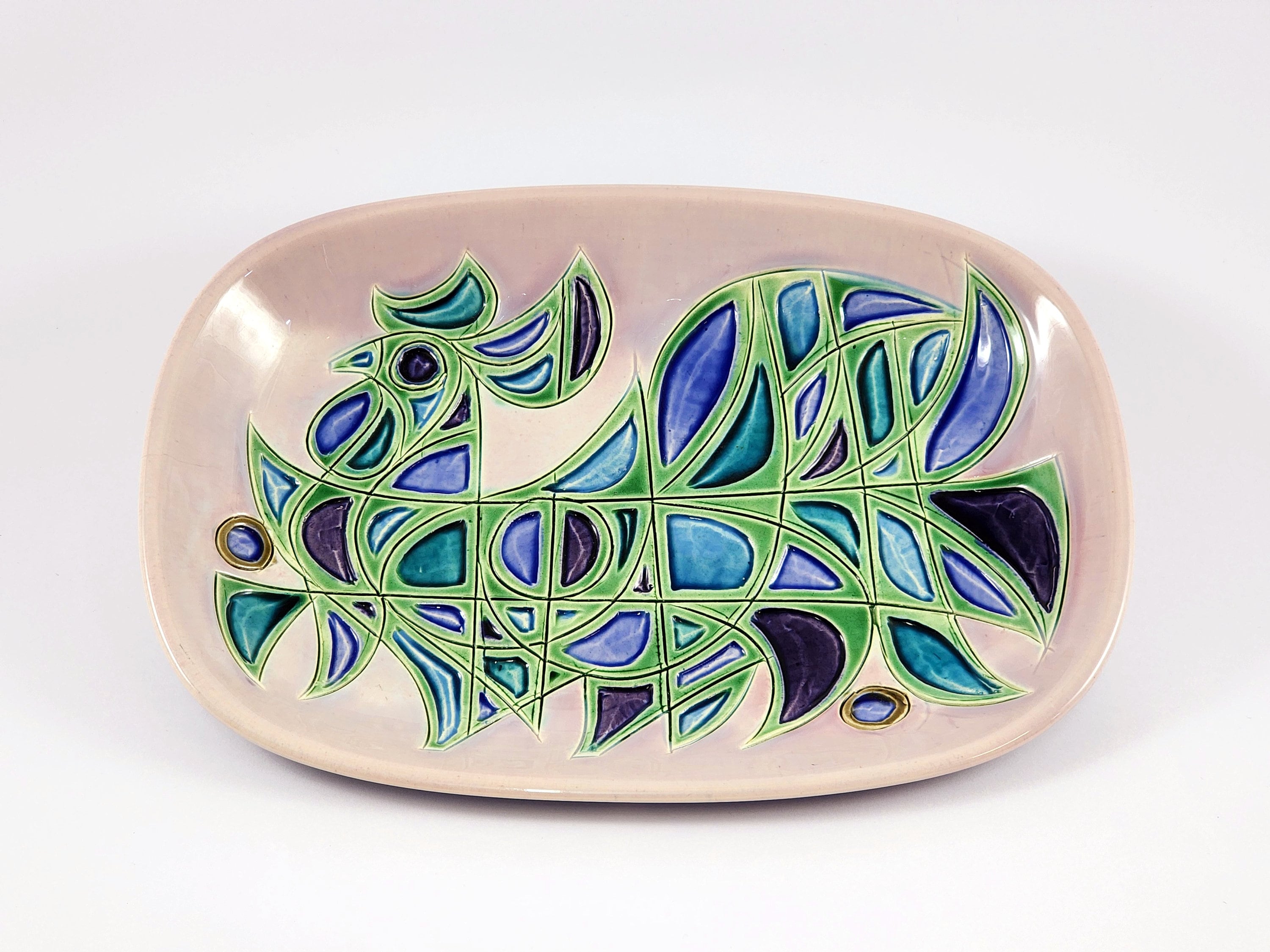 Vintage Israeli Handmade Studio Pottery Art Avraham Gofer Decorative ...