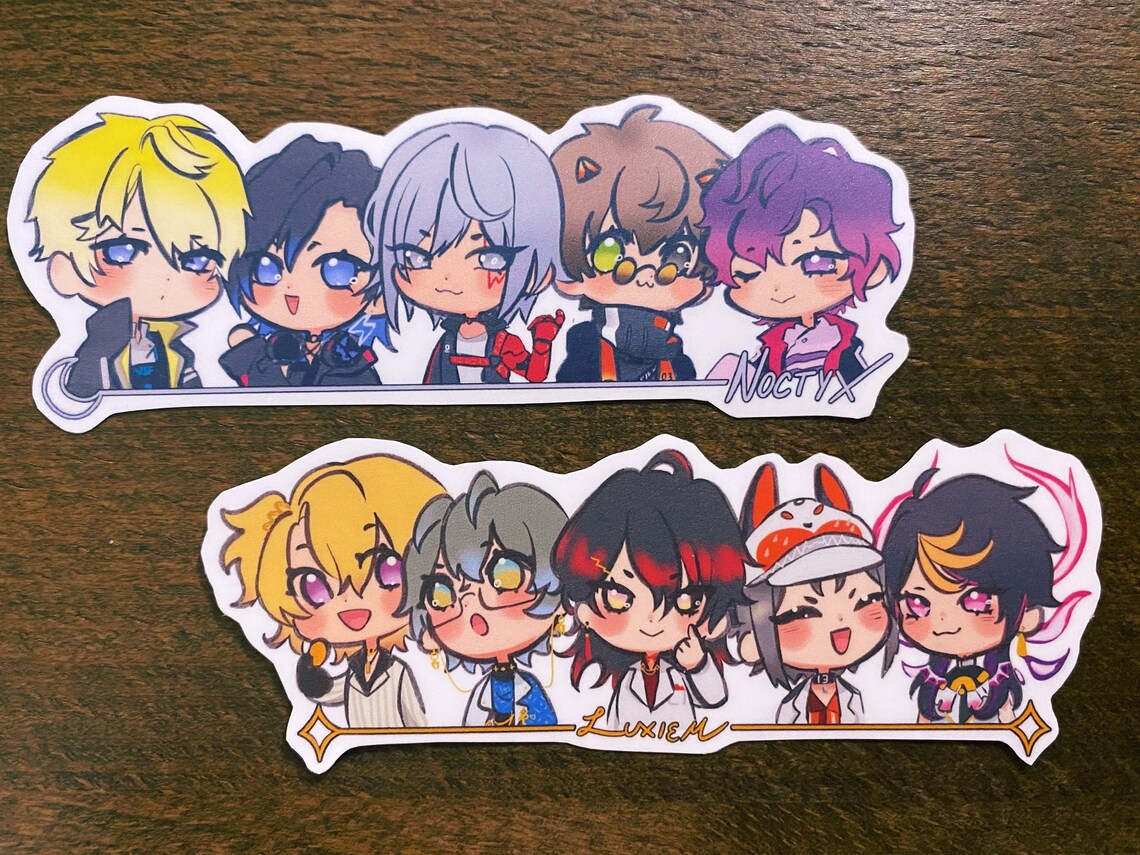 Nijisanji EN Luxiem Noctyx Matte Stickers Laminated Vinyl - Etsy