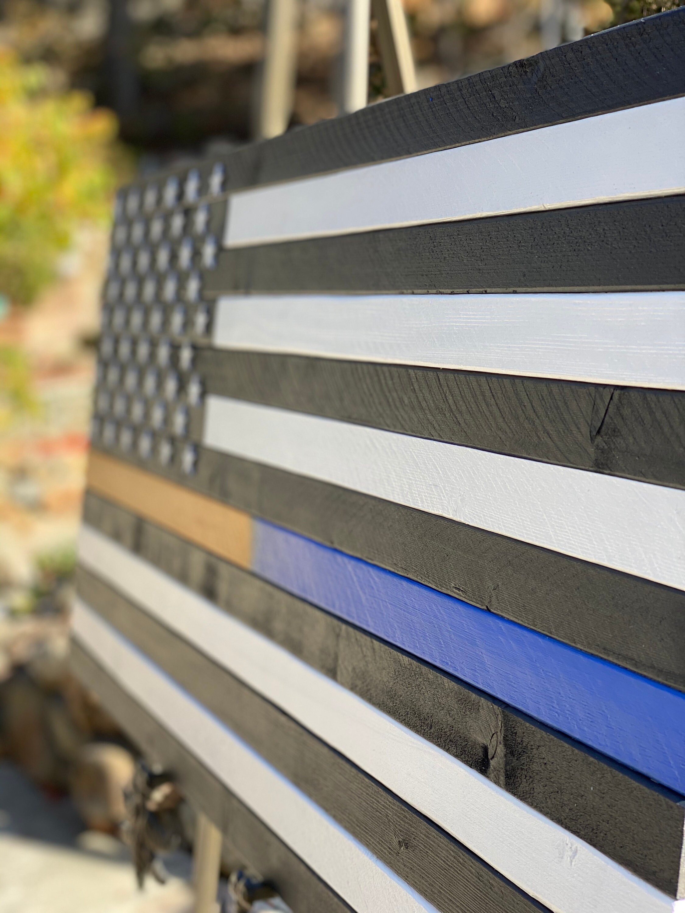 Thin Blue Line Wooden Flag, Dispatchers, Law Enforcement, American - Etsy