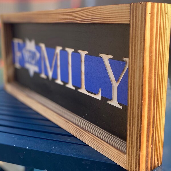 Thin Blue Line Picture Frame - Etsy