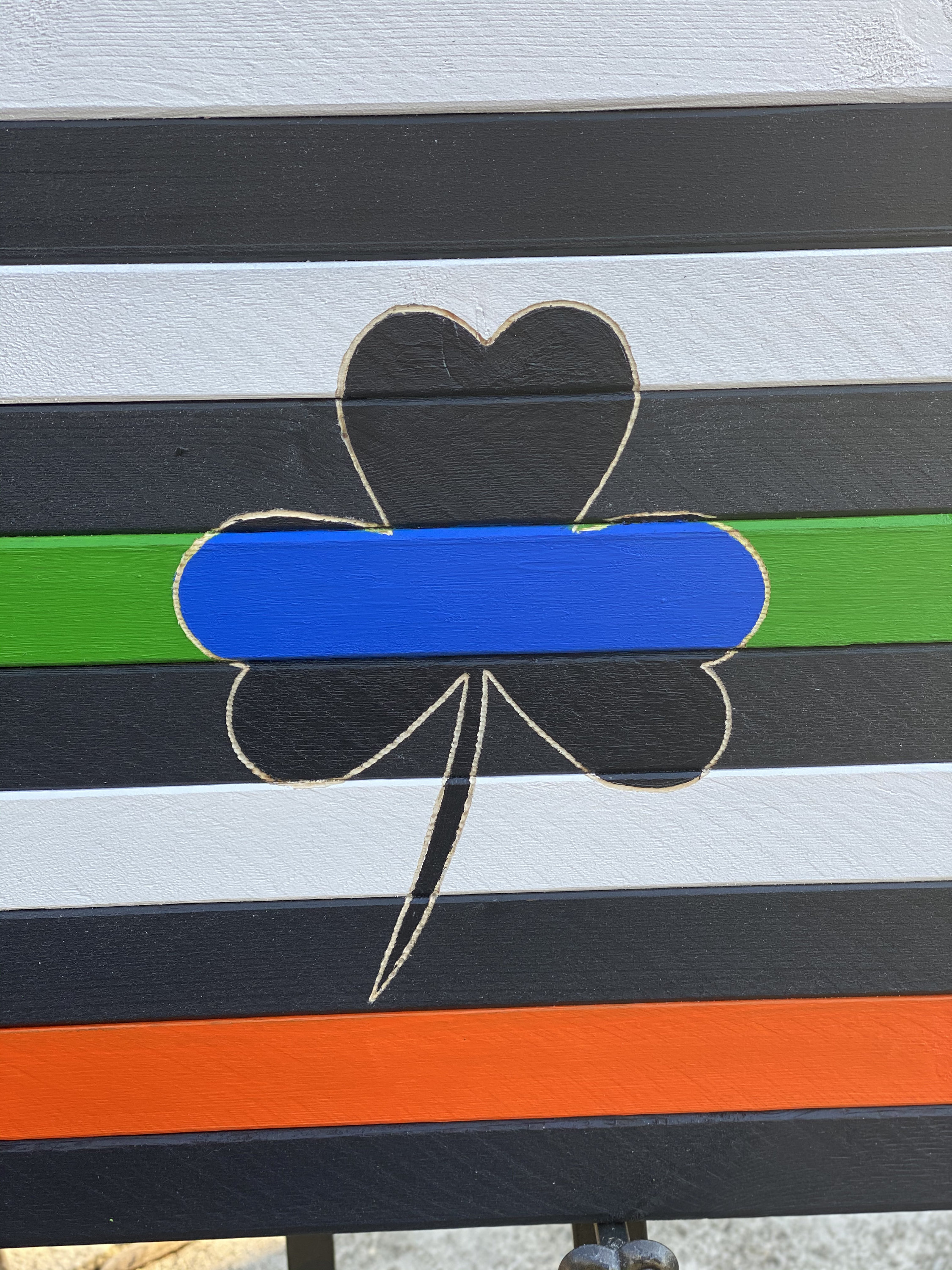 Thin Blue Line, 38x19.5, Irish/thin Blue Line, American Flag, American ...