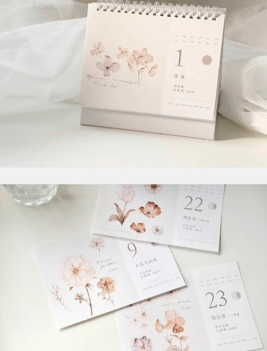 LIMITED Freckle Tea Vol. 3 Plain White Plant Calendar - Etsy UK
