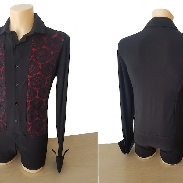 Red Lace Shirt - Etsy