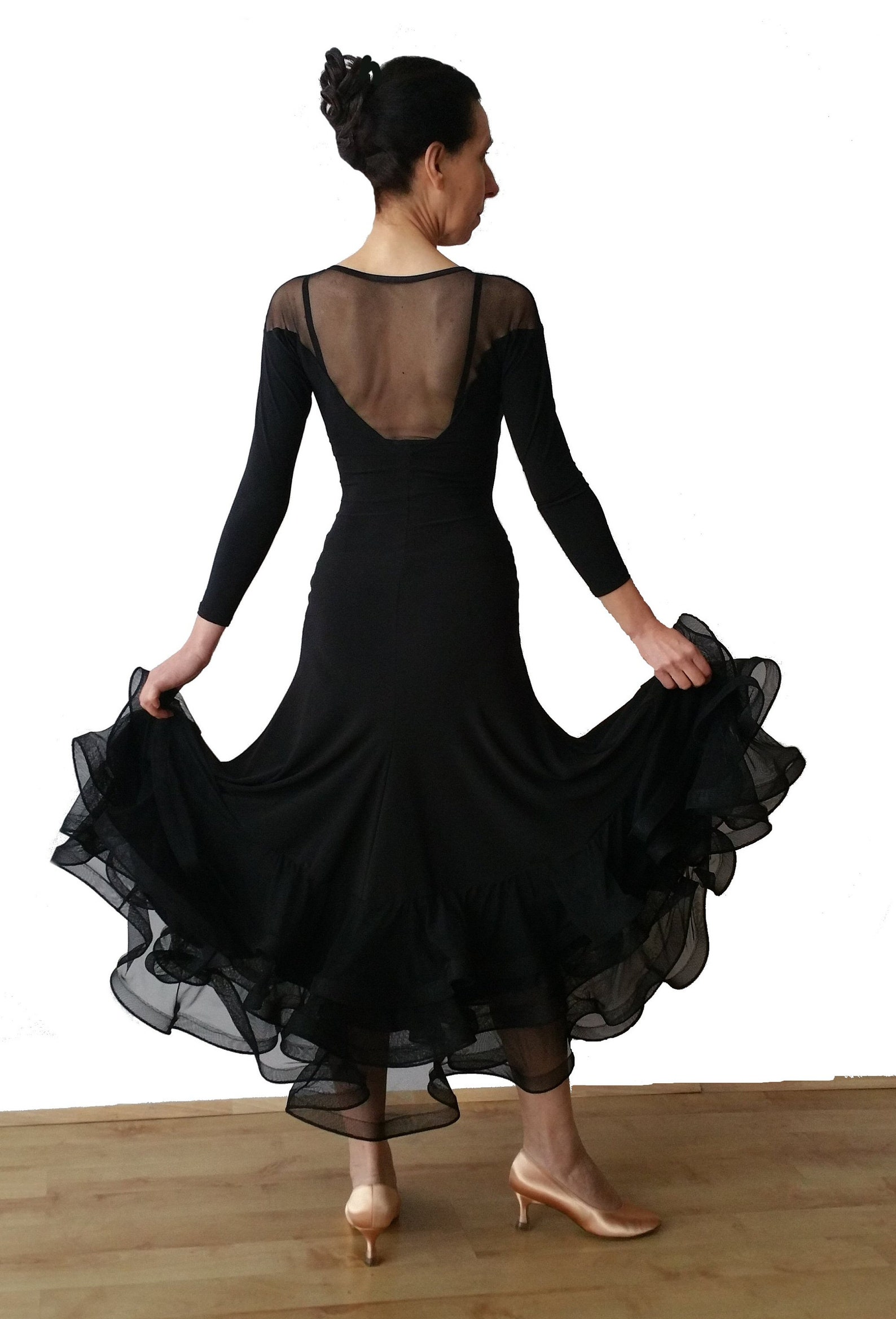 DR187N Perfecto Ballroom Dress With Mesh - Etsy