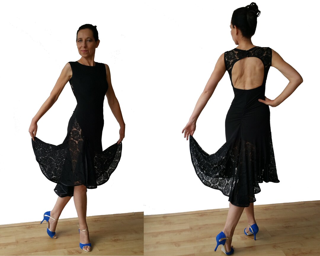 DR155L Argentine Tango Open Back Dress - Etsy