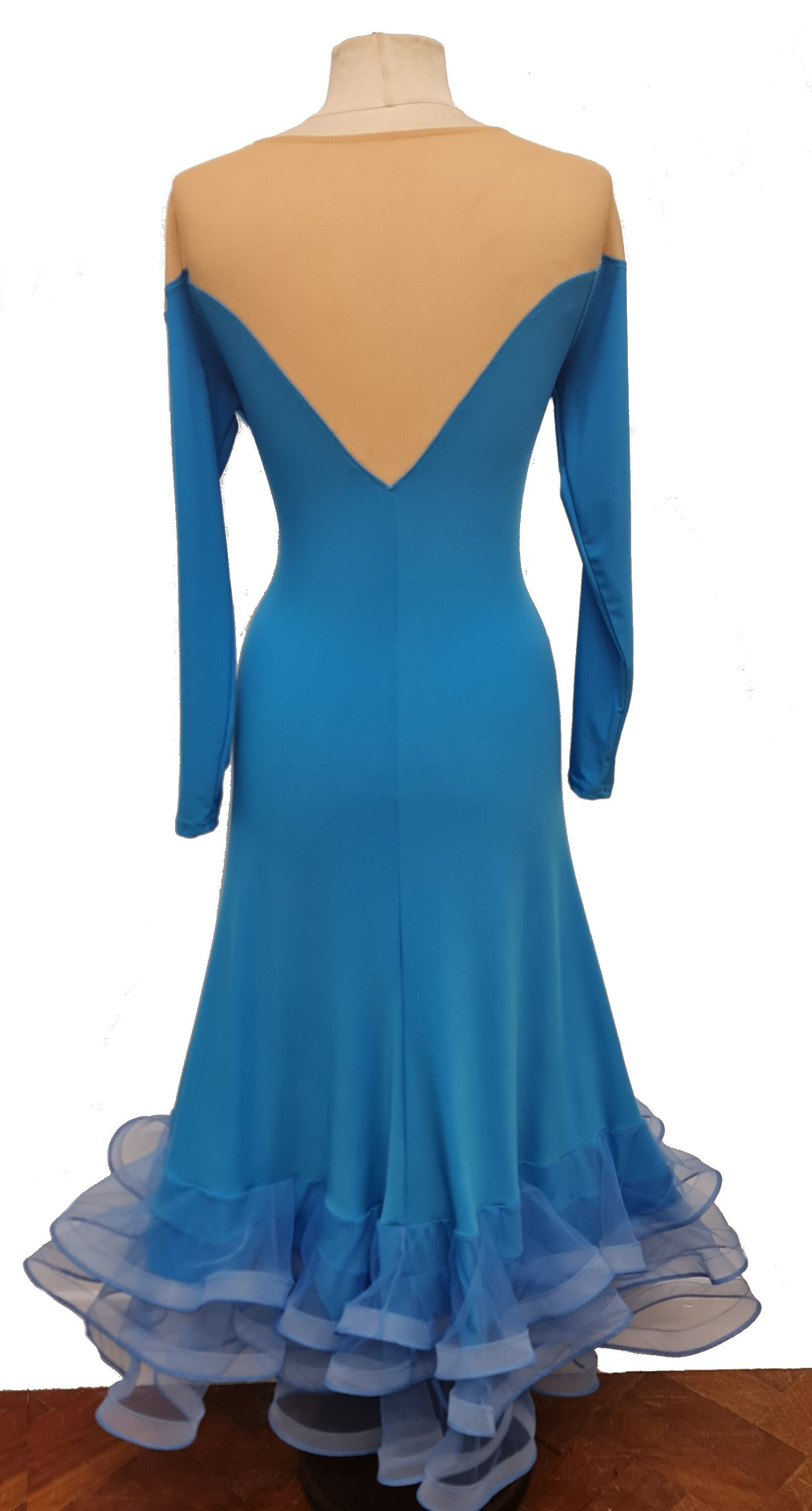 DR187FM Perfecto Ballroom Dress With Flesh Mesh - Etsy