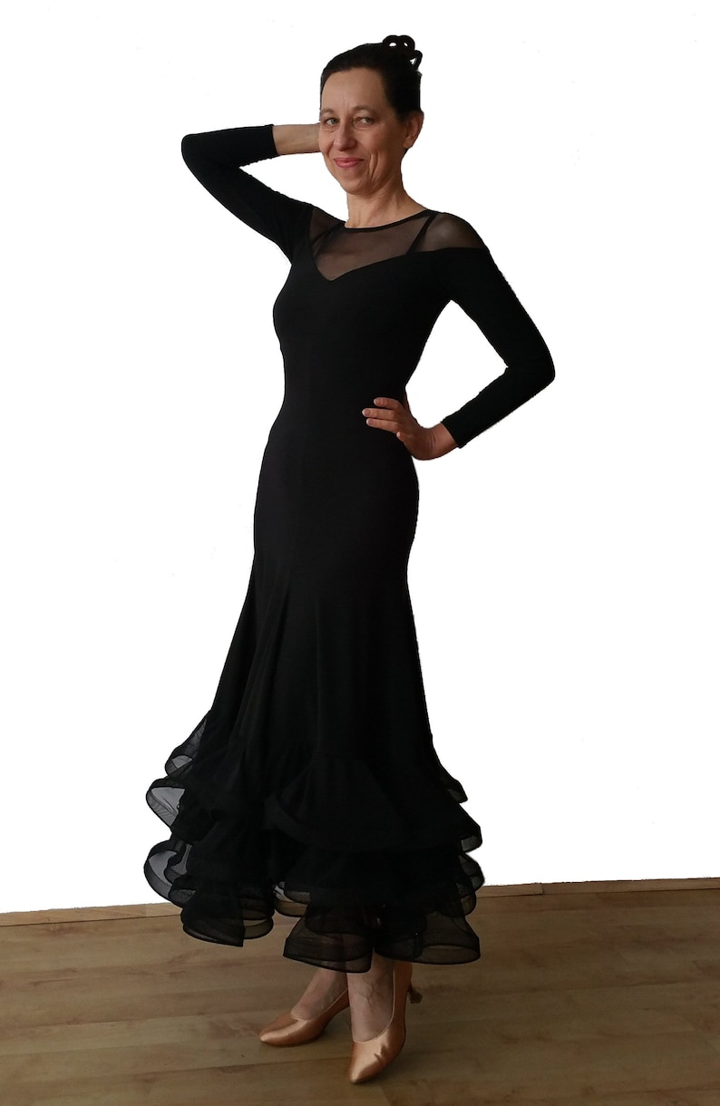 DR187N Perfecto Ballroom Dress With Mesh - Etsy