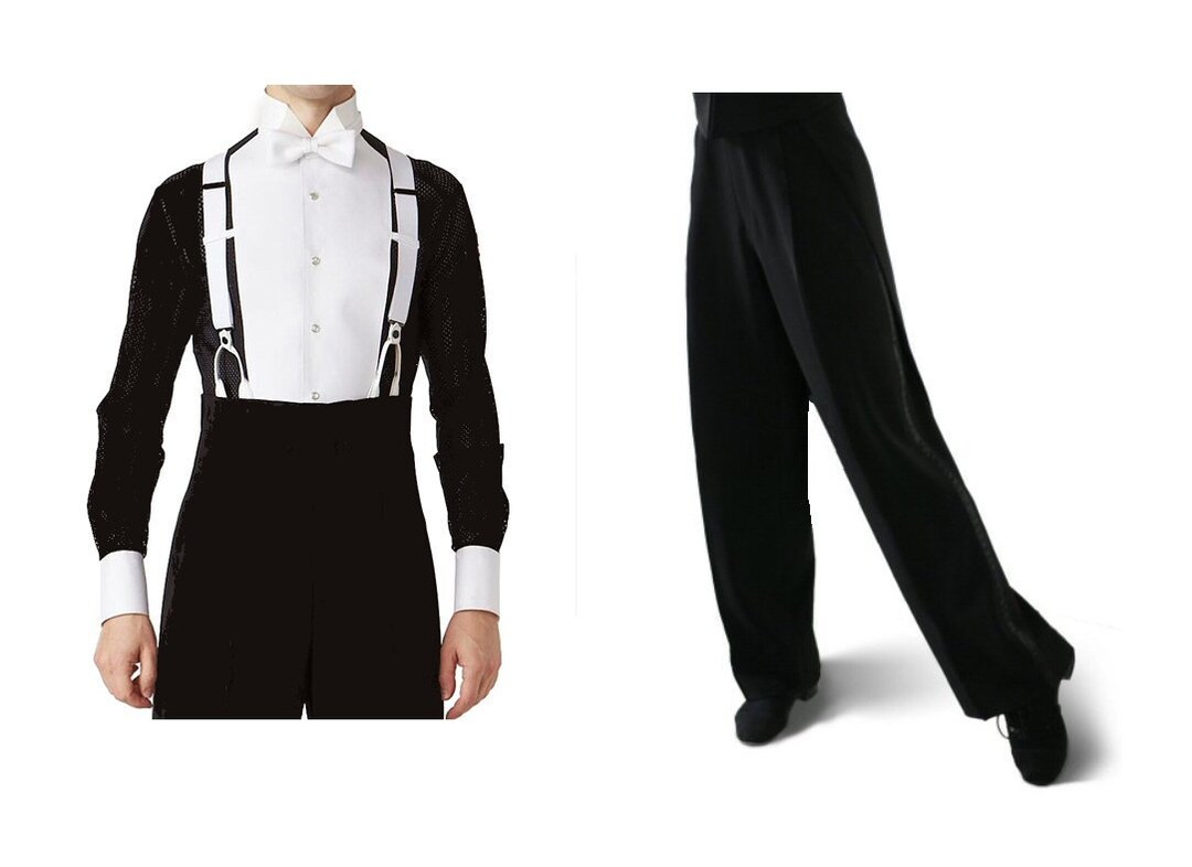 MTR215 Ballroom / American Smooth Competition Trousers With Satin ...