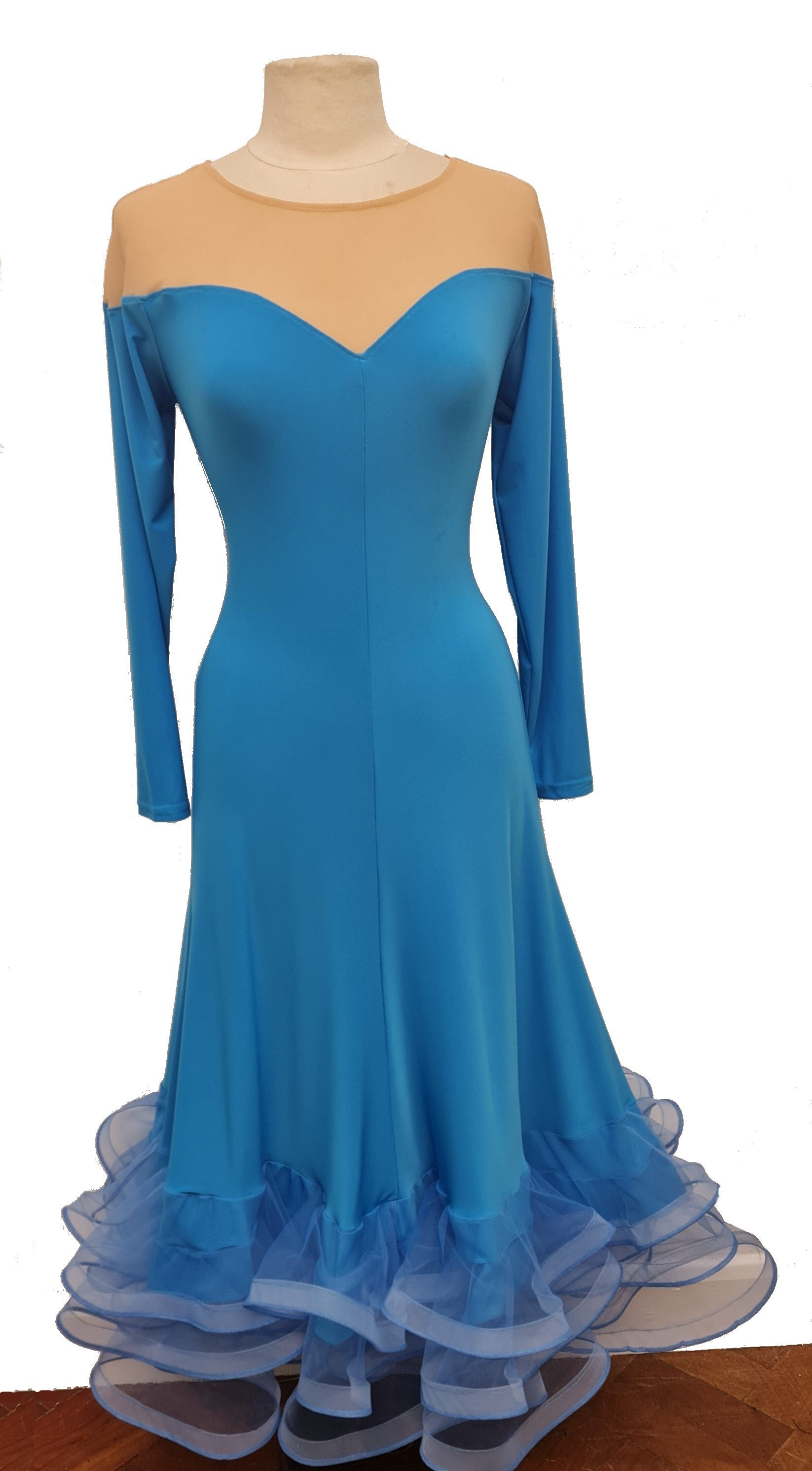 DR187FM Perfecto Ballroom Dress With Flesh Mesh - Etsy