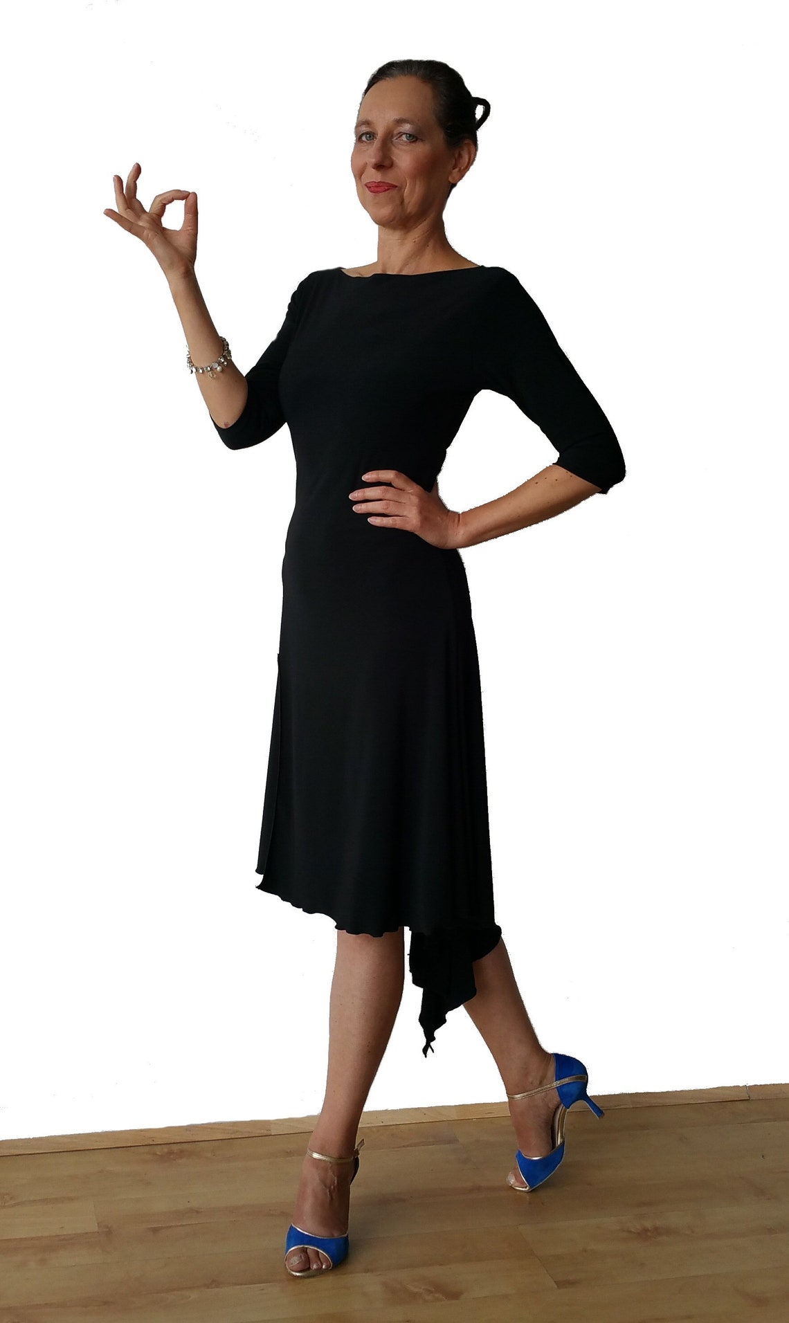 DR147 Argentine Tango Dress With Two Slits - Etsy