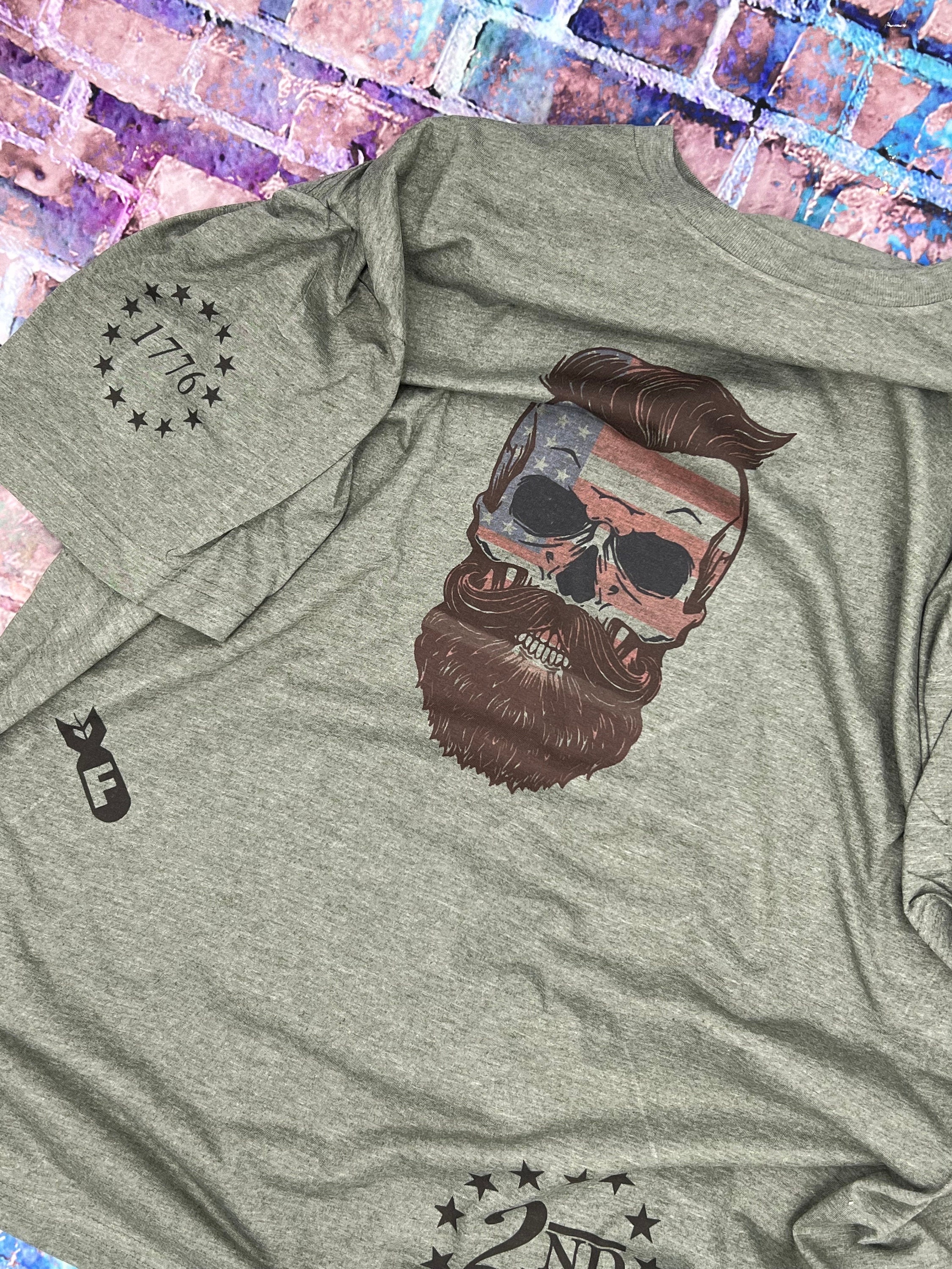 Skull Beard Shirt, Pissed off Apparel, 2A, Second Amendment, Patriot ...