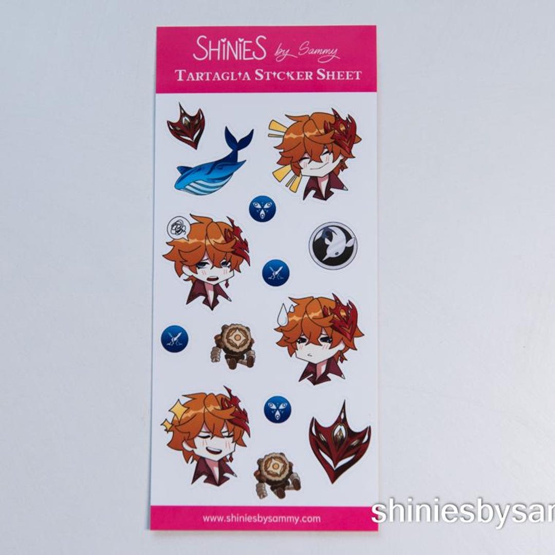 Genshin Impact: Tartaglia Childe Sticker Sheet Stationery Journal Anime ...