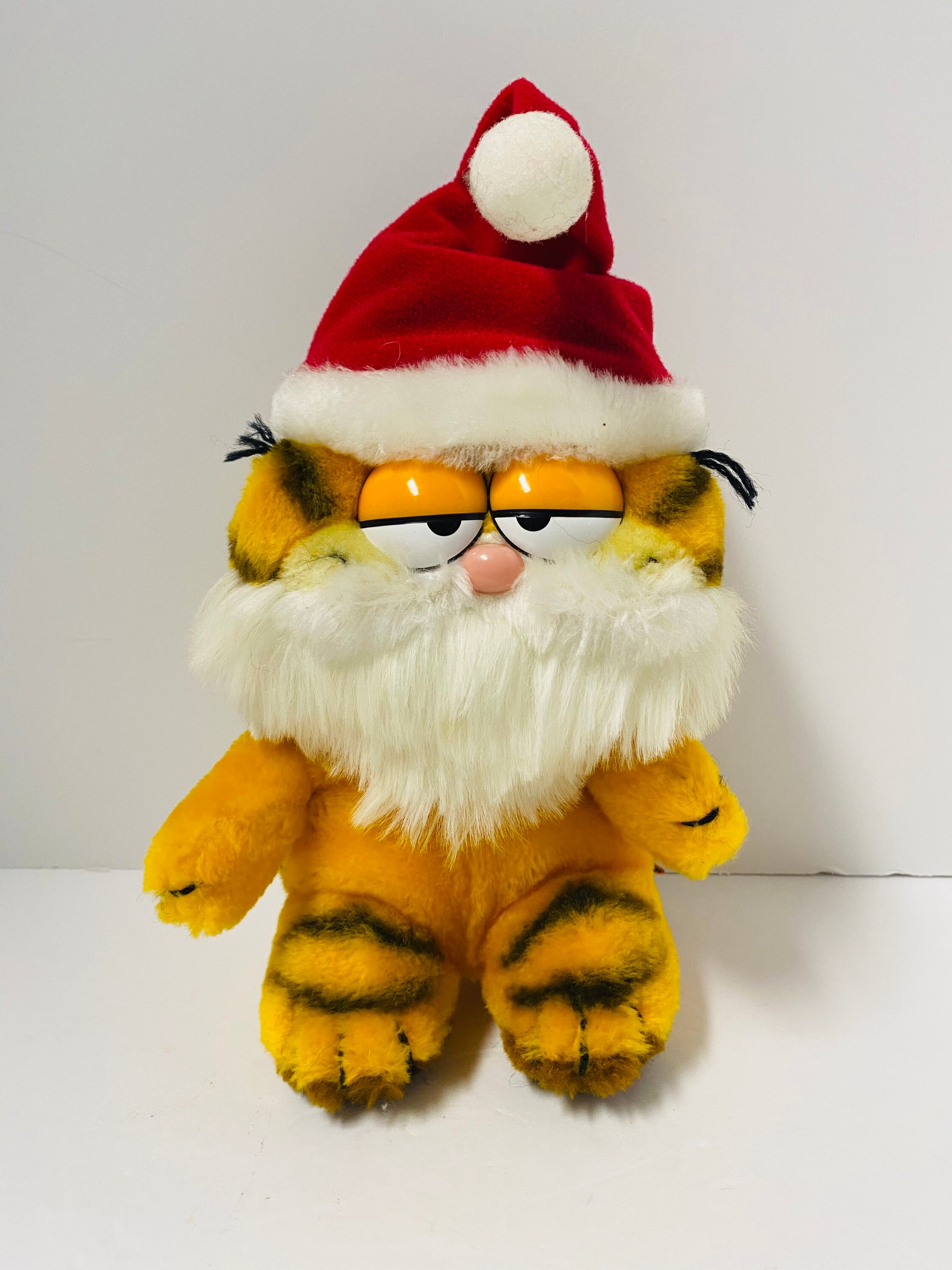 Vintage Stuffed Garfield Santa 1981 Collection | Etsy