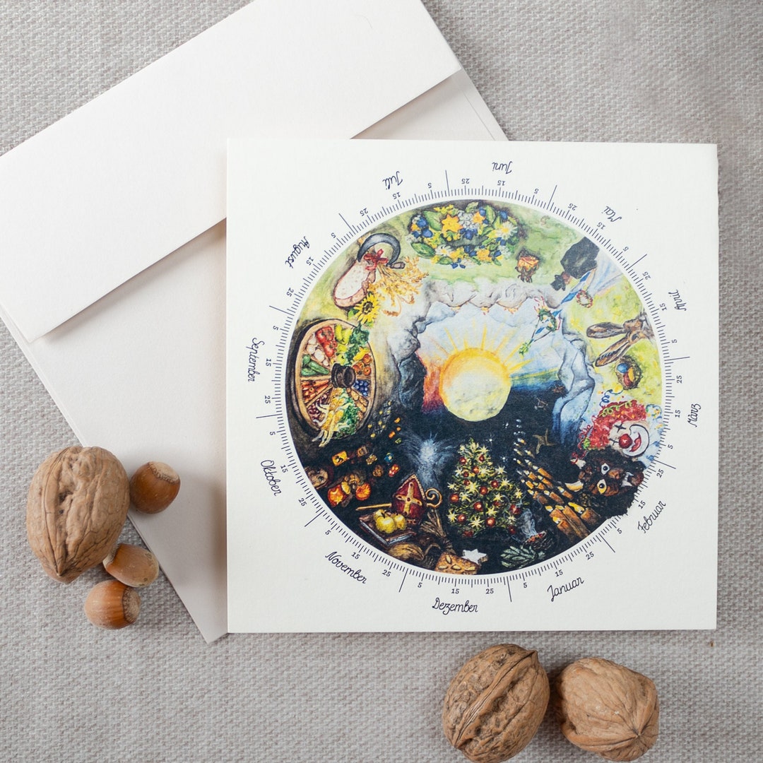 Wheel of the Year of Rituals, Perpetual Calendar Annual Cycle Festivals ...