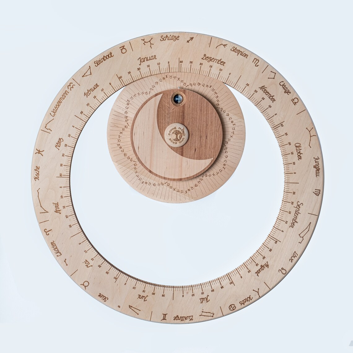 The Moon Wheel First Perpetual Lunar Calendar astronomical - Etsy