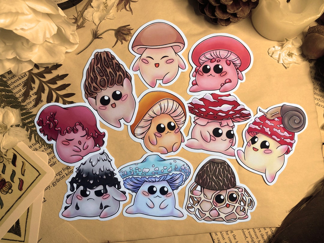 Shroomies Single Stickers Mushroom Stickers Cute Stickers Witch, Wiccan ...