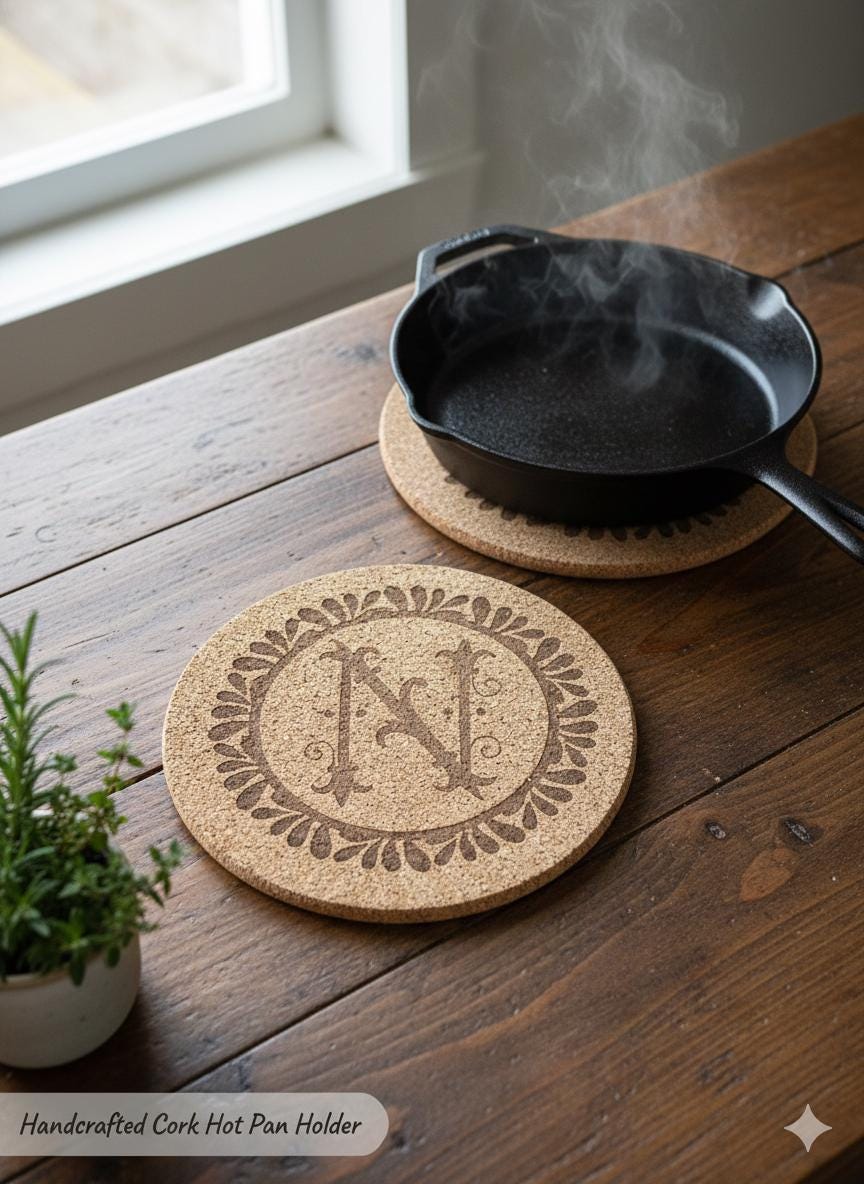 Personalized Cork Trivet Set – Laser Engraved Housewarming Gift - Etsy