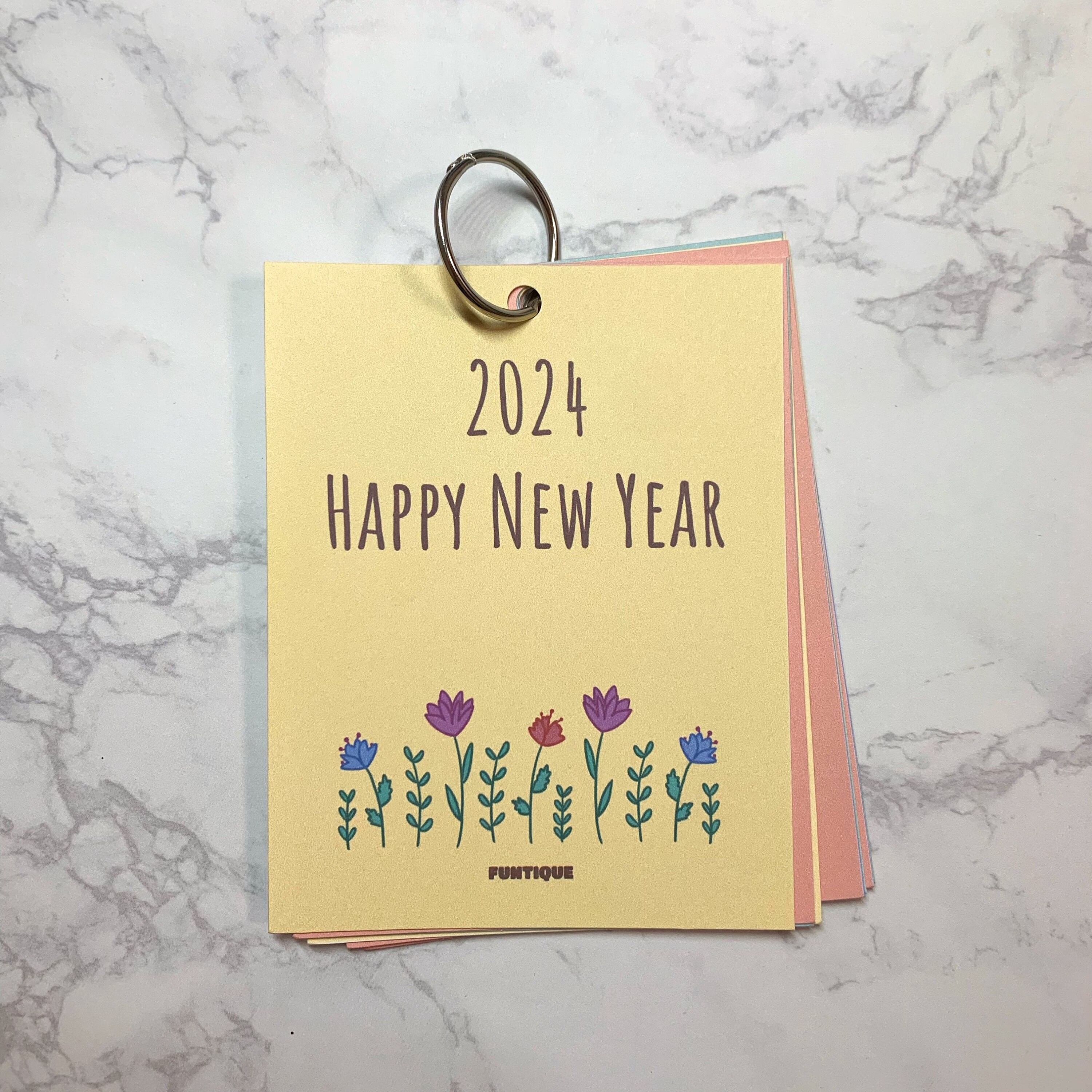 2024 Calendar Cards, 2024 Desk Calendar, Set of 12 Cardstock Months ...