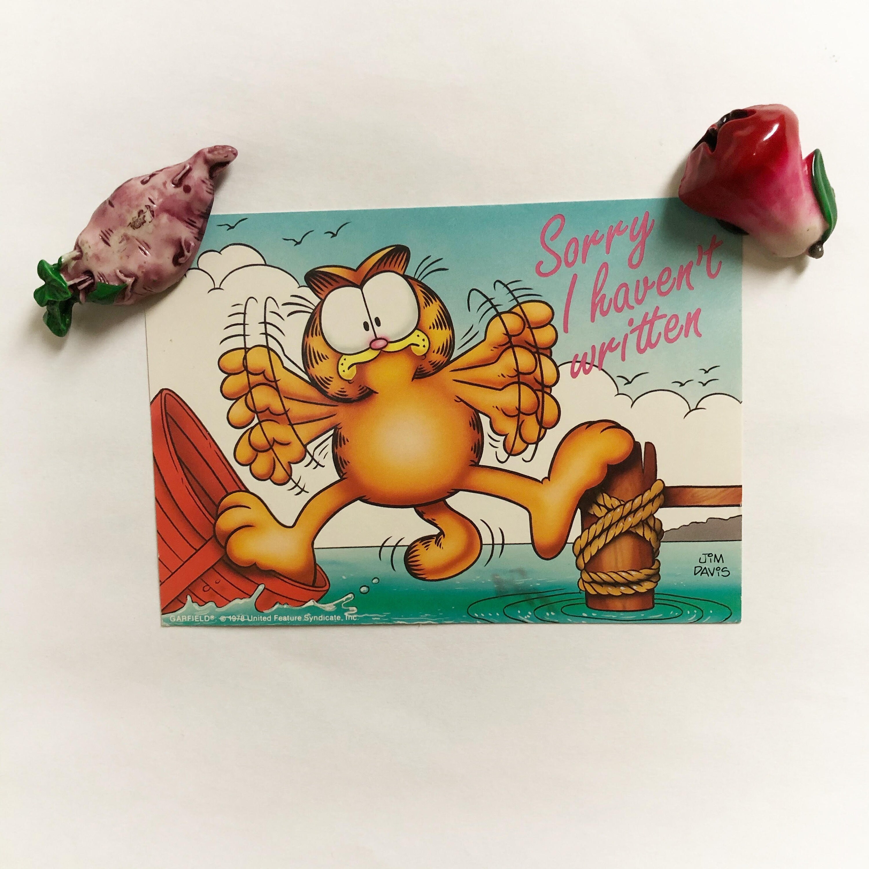 Garfield Postcard 6 Garfield 80s Garfield 90s I Hate | Etsy