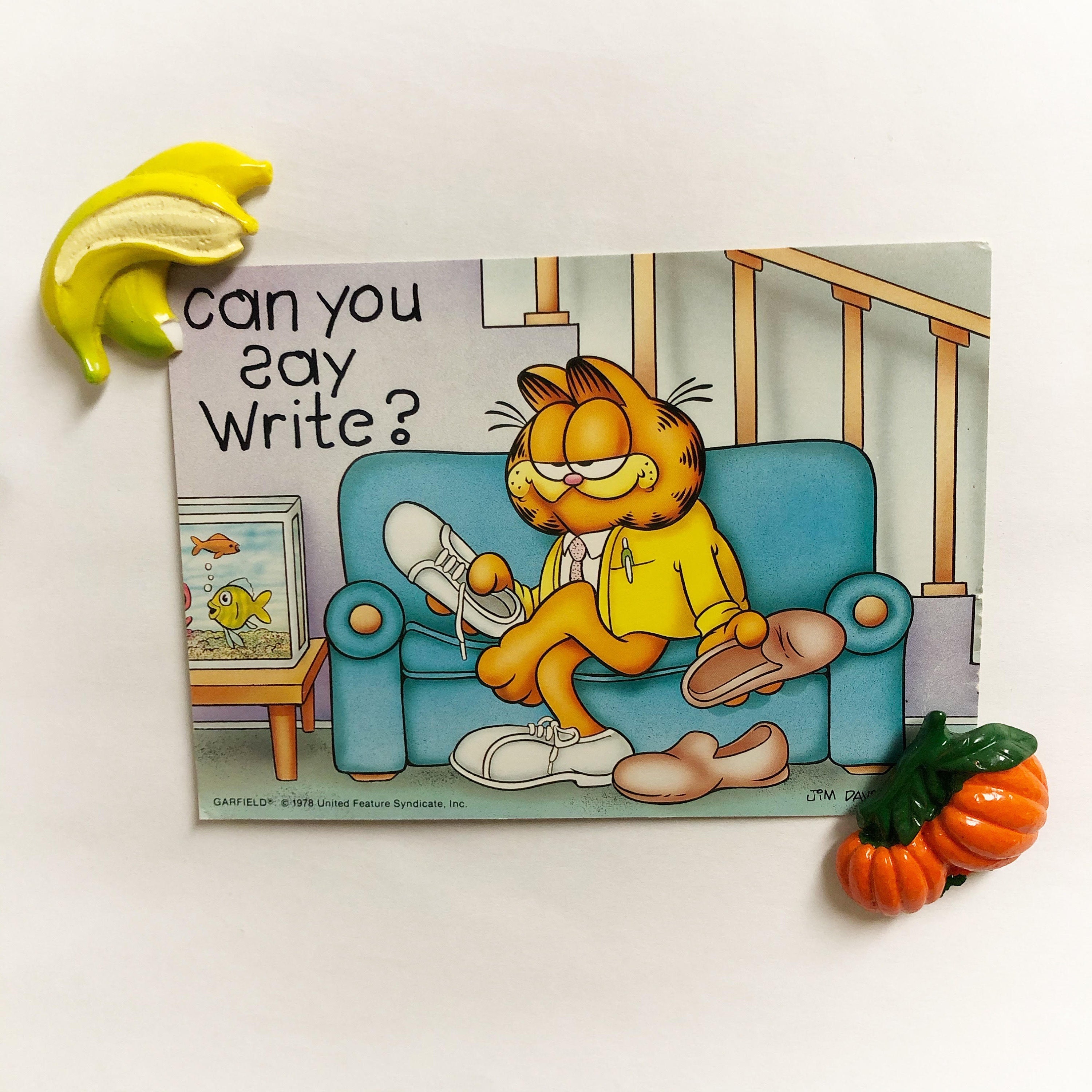 Garfield Postcard 7 Garfield 80s Garfield 90s I Hate | Etsy