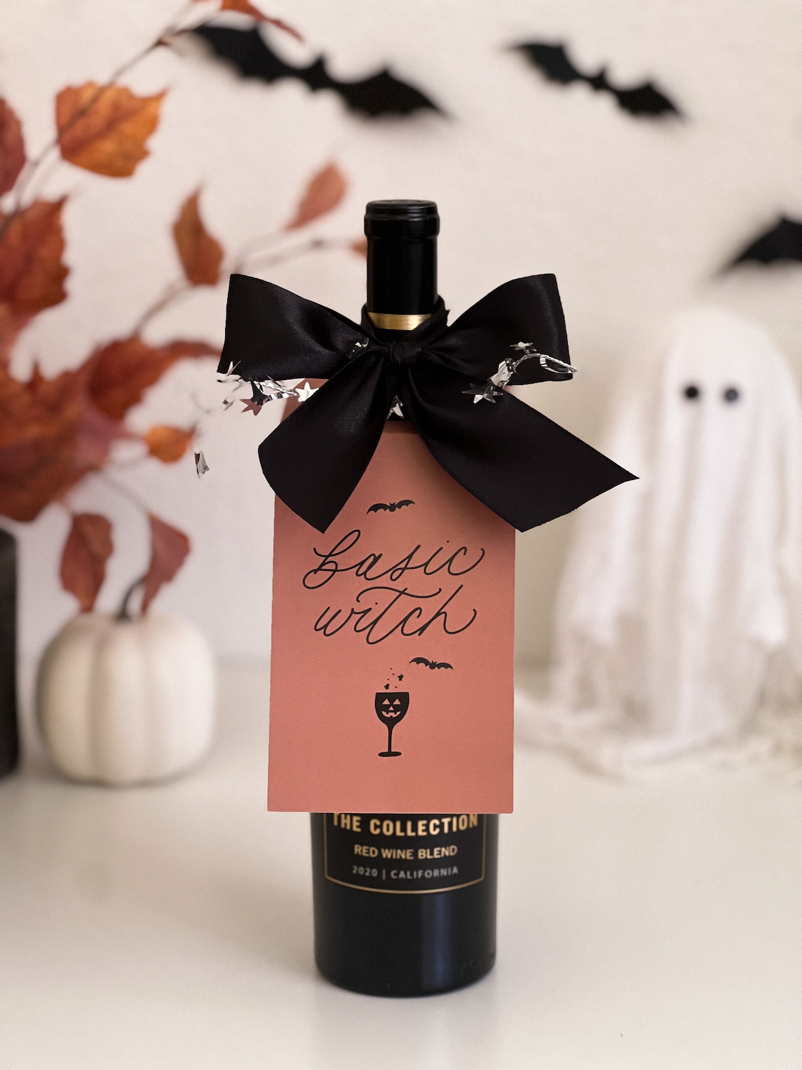 Halloween Wine Bottle Gift Tags, Boo Basket Gift Tags, Halloween Gift ...