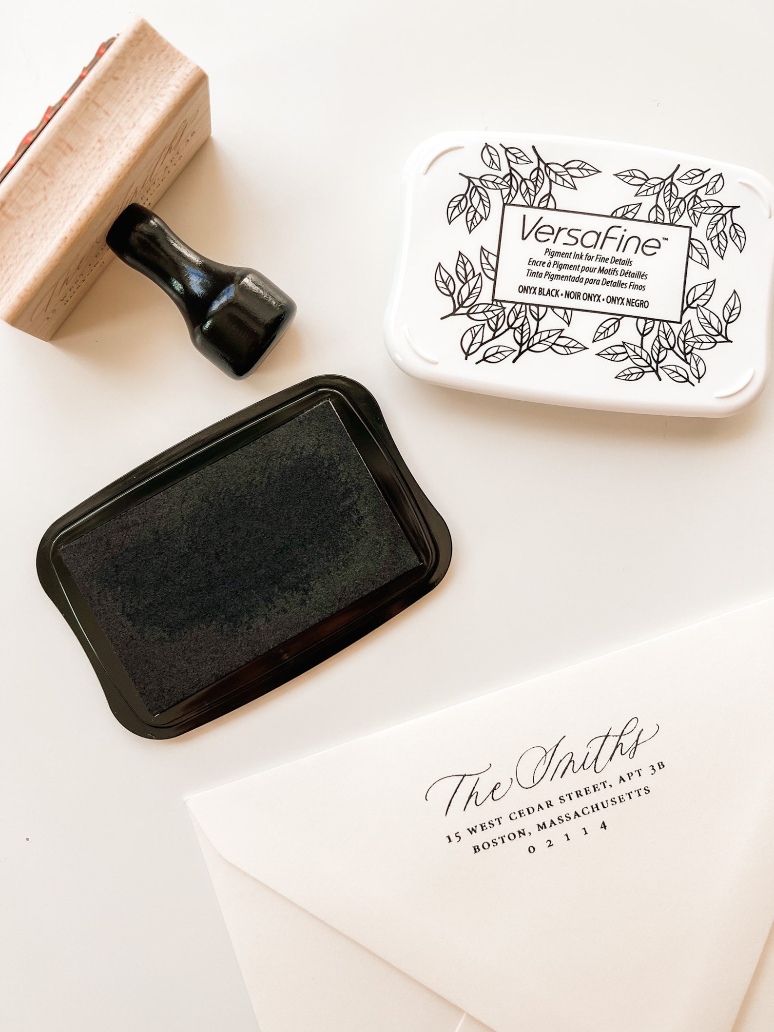 Custom Return Address Stamp, Calligraphy Name Stamp, Rubber Stamp, Self ...